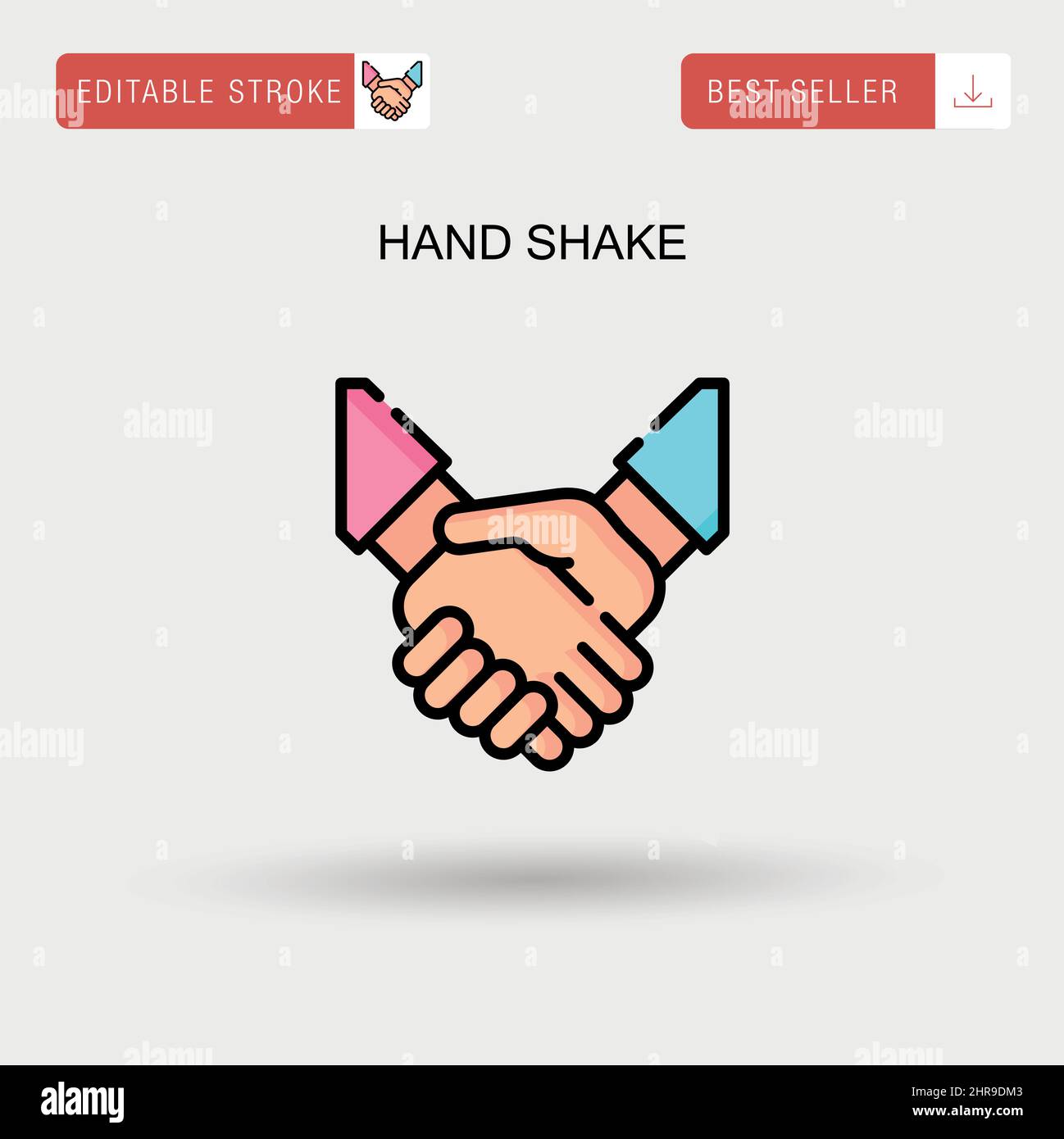 Hand shake Simple vector icon Stock Vector Image & Art - Alamy