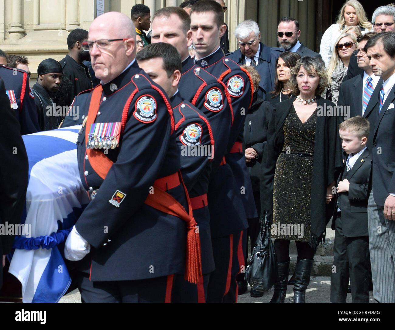 The casket of former Toronto mayor Rob Ford is carried from St. James ...
