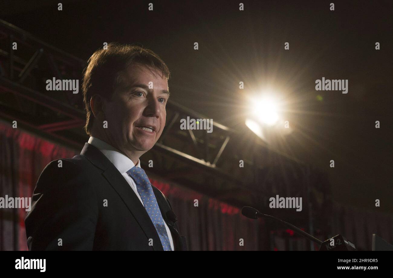 Treasury Board President Scott Brison speaks to a conference on open ...