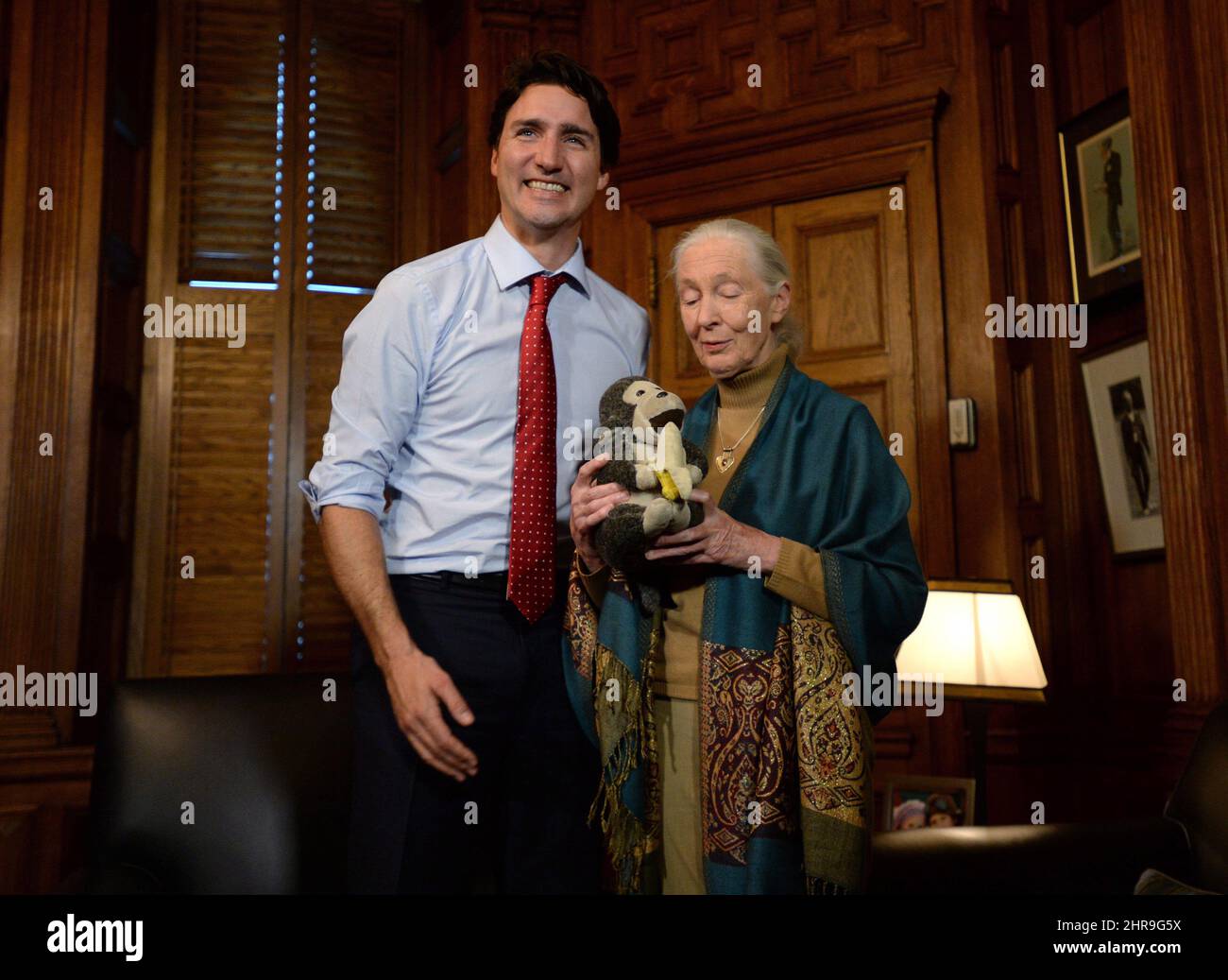 Prime Minister Justin Trudeau meets with Jane Goodall, British ...