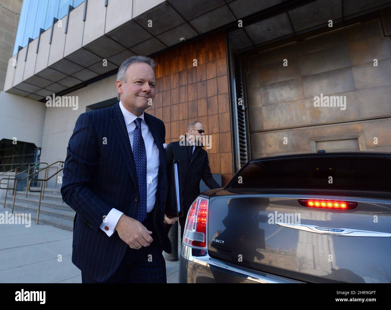 Bank of Canada Governor Stephen Poloz arrives at a news conference at ...