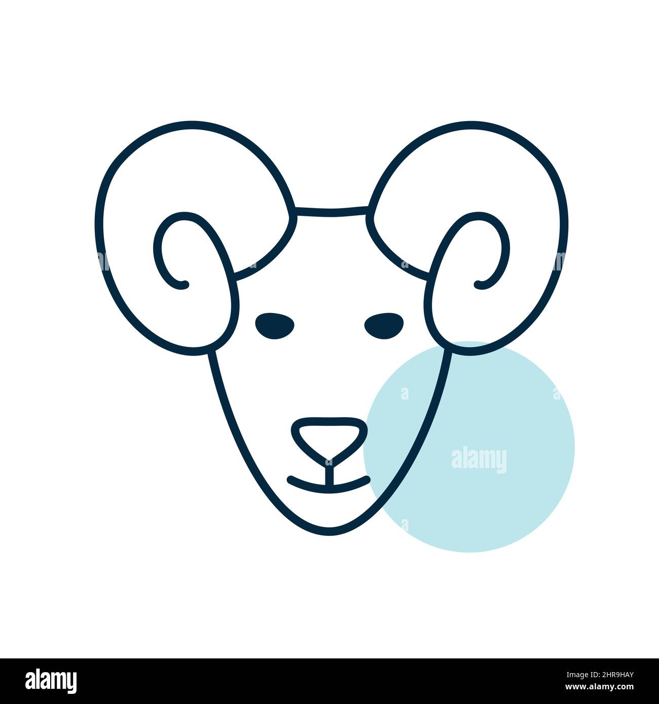 Sheep isolated icon. Farm animal vector illustration. Agriculture sign ...