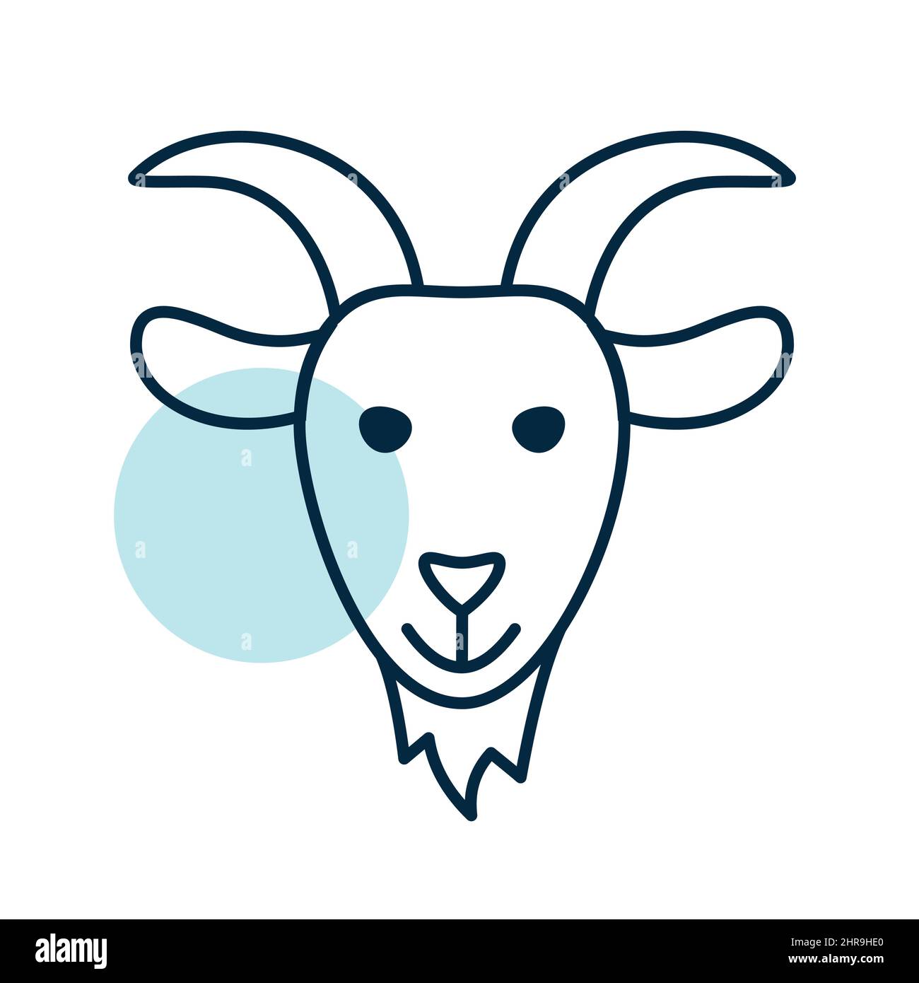 Goat isolated icon. Farm animal vector illustration. Agriculture sign ...