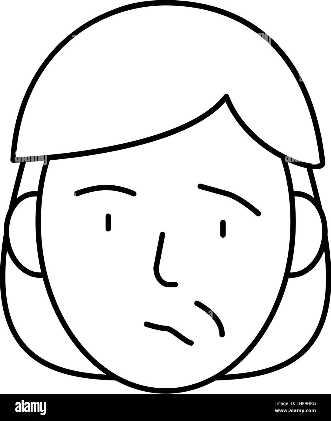 face stroke line icon vector illustration Stock Vector Image & Art - Alamy