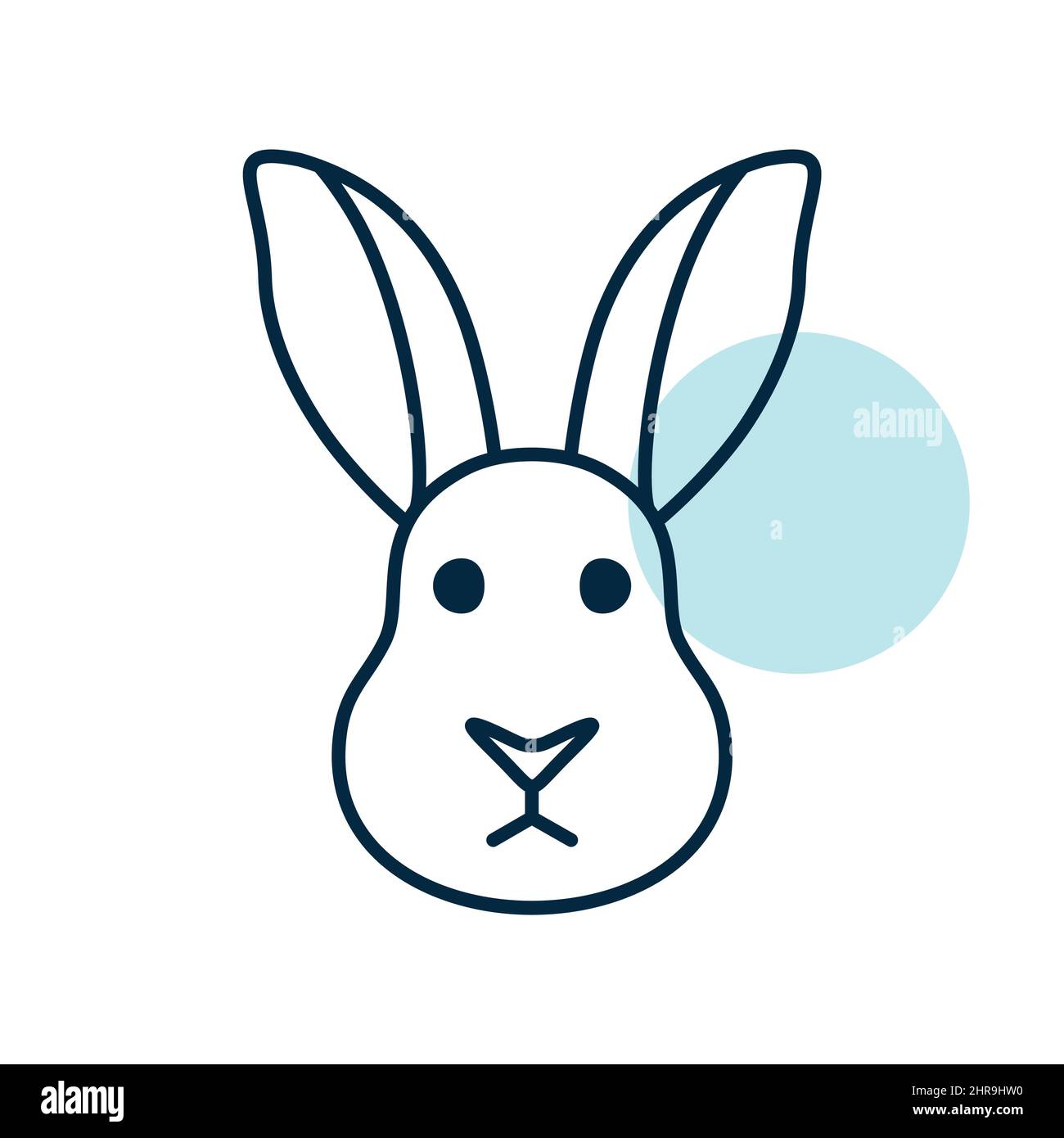 Rabbit isolated icon. Farm animal vector illustration. Agriculture sign ...