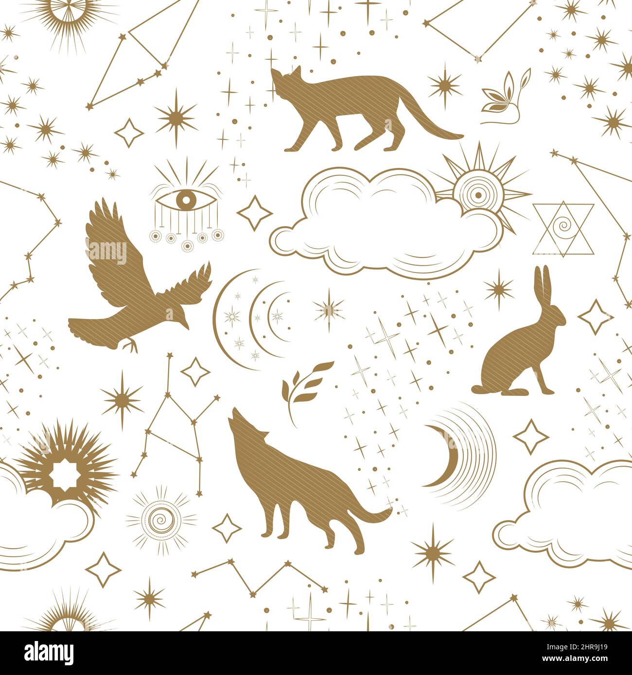 Seamless astral design Cut Out Stock Images & Pictures - Alamy