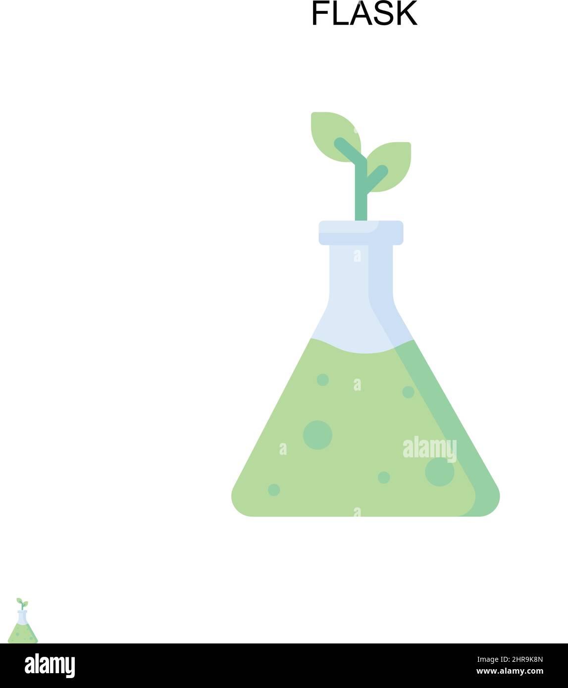 Flask Simple vector icon. Illustration symbol design template for web ...