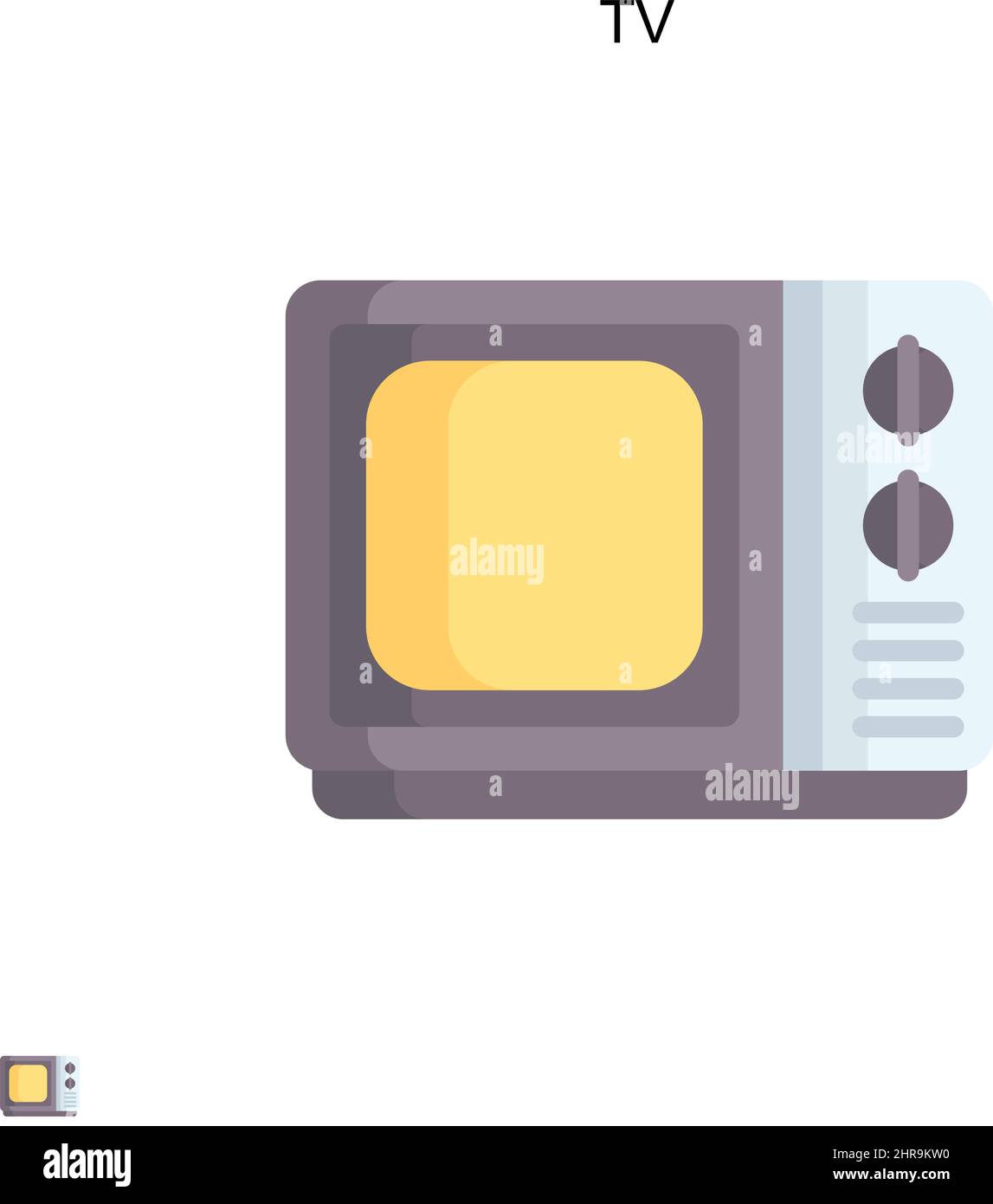 Tv Simple vector icon. Illustration symbol design template for web ...