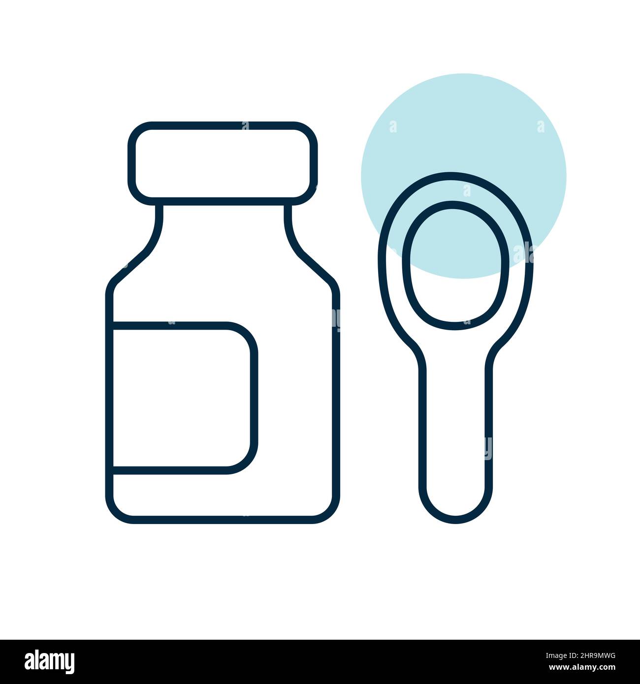 Syrup medicine bottle isolated vector icon. Medicine and healthcare ...