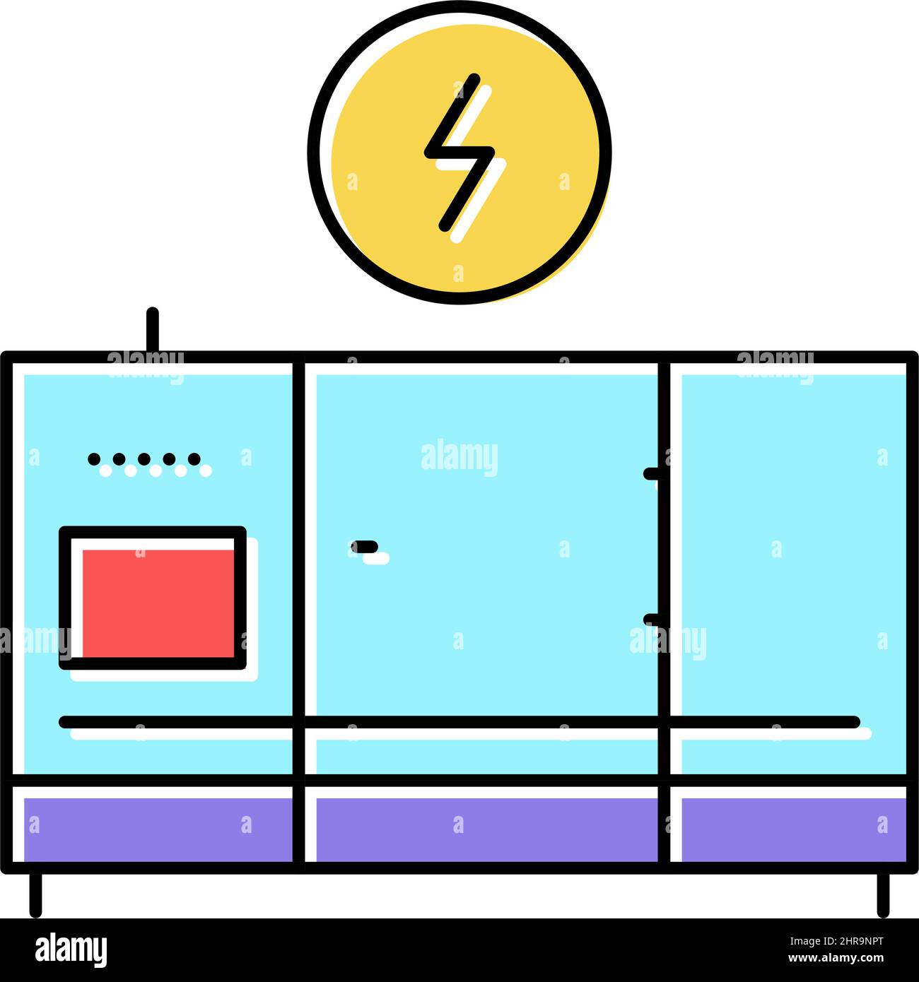 electrical equipment color icon vector flat illustration Stock Vector ...