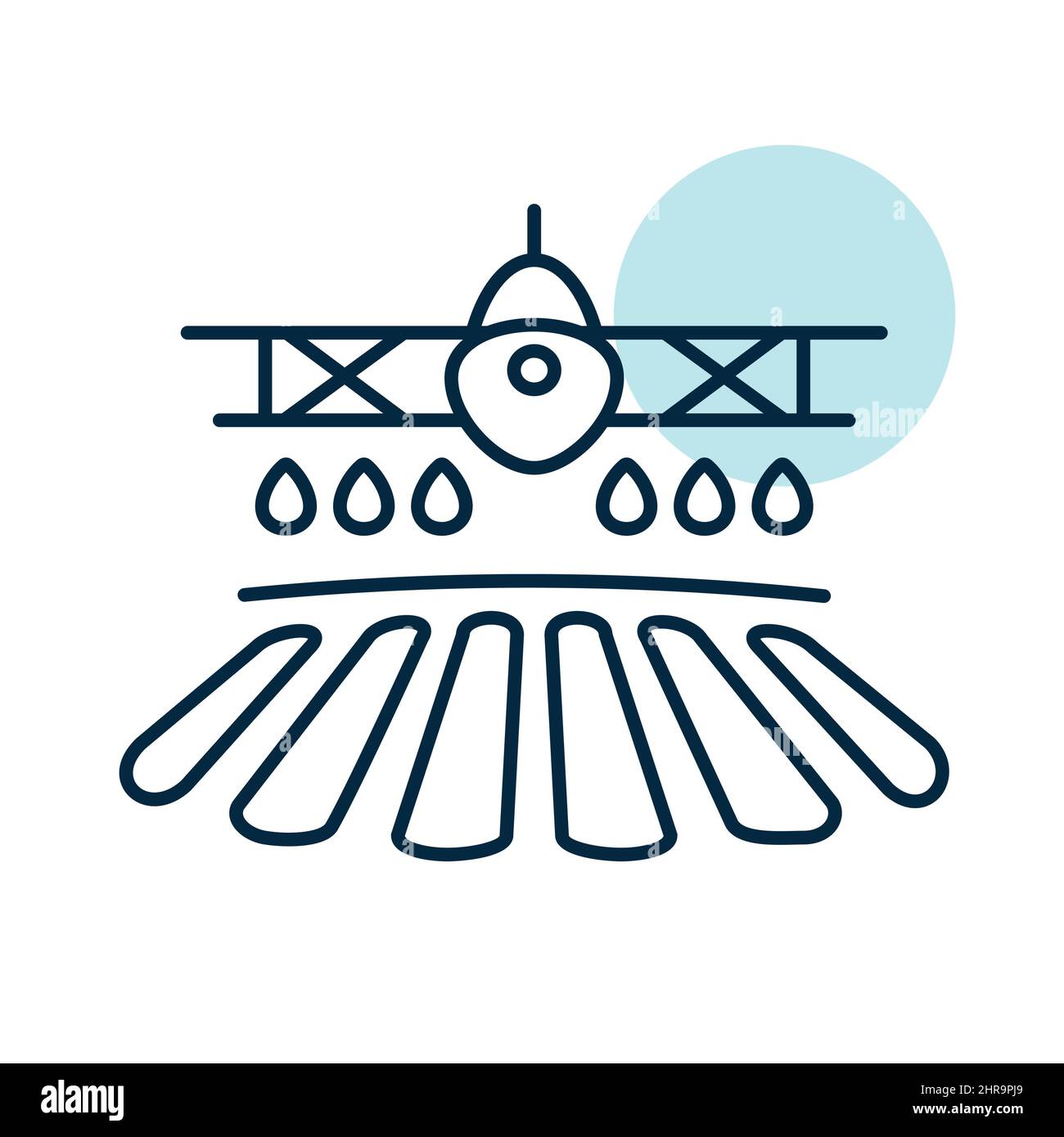 Crop Dusting Plane Vector Clipart