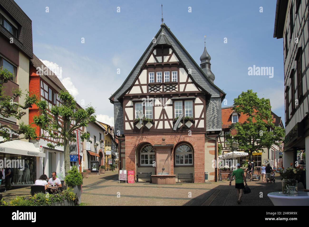 Old Town Hall on the main street in Hofheim im Taunus, Hesse, Germany ...