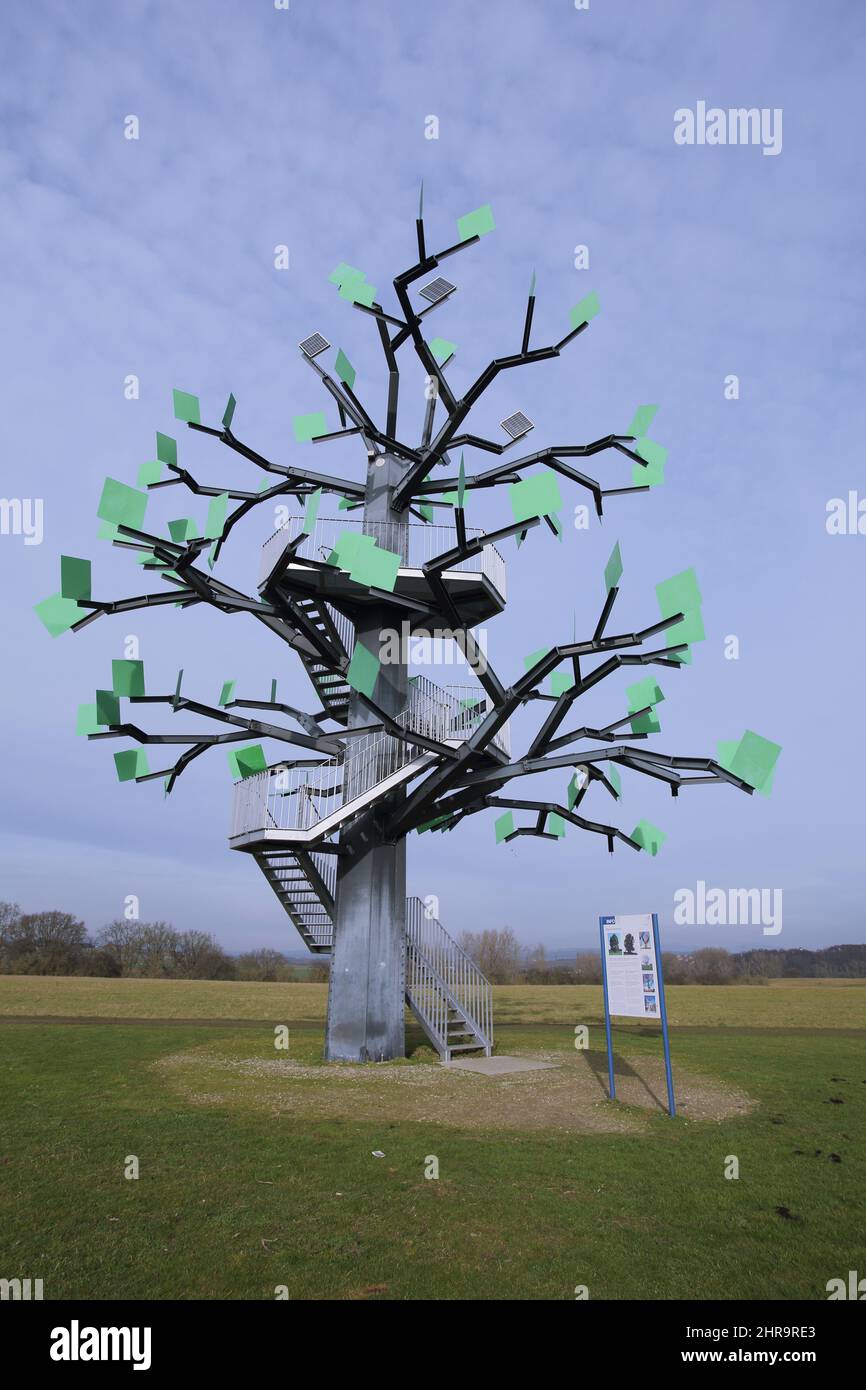 Iron tree at the RheinMain Regional Park, Florsheim, Hesse, Germany ...