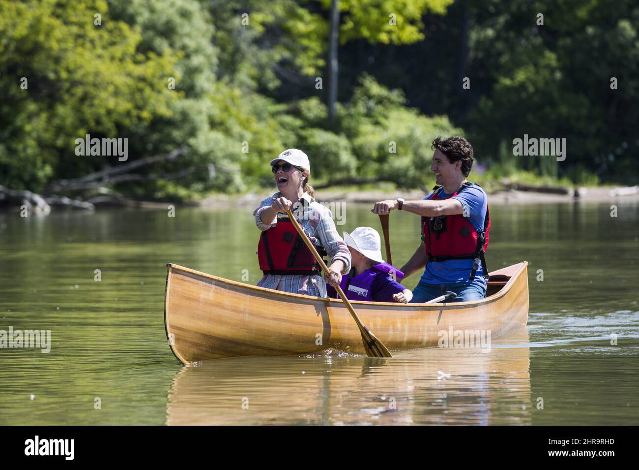 Canada's Prime Minister Justin Trudeau, his wife, Sophie Gregoire ...