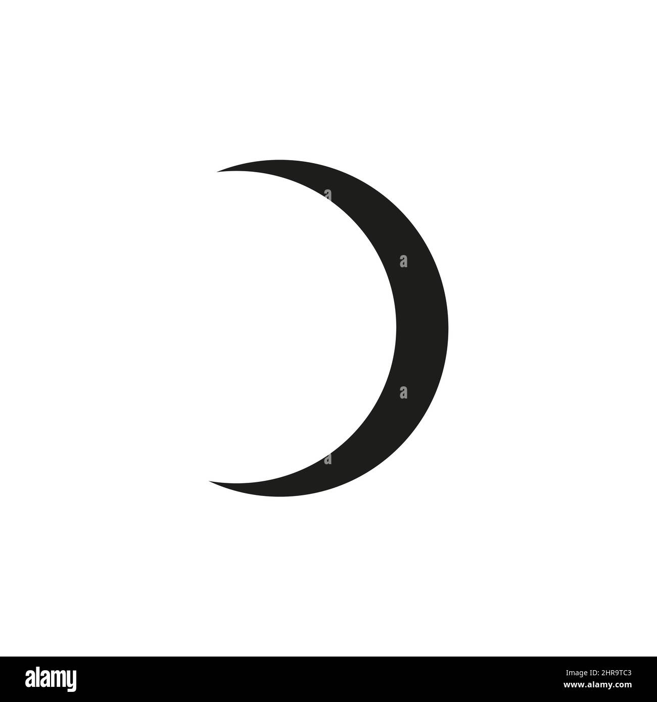 Moon vector icon. Witch boho moon shape design. Logo illustration ...