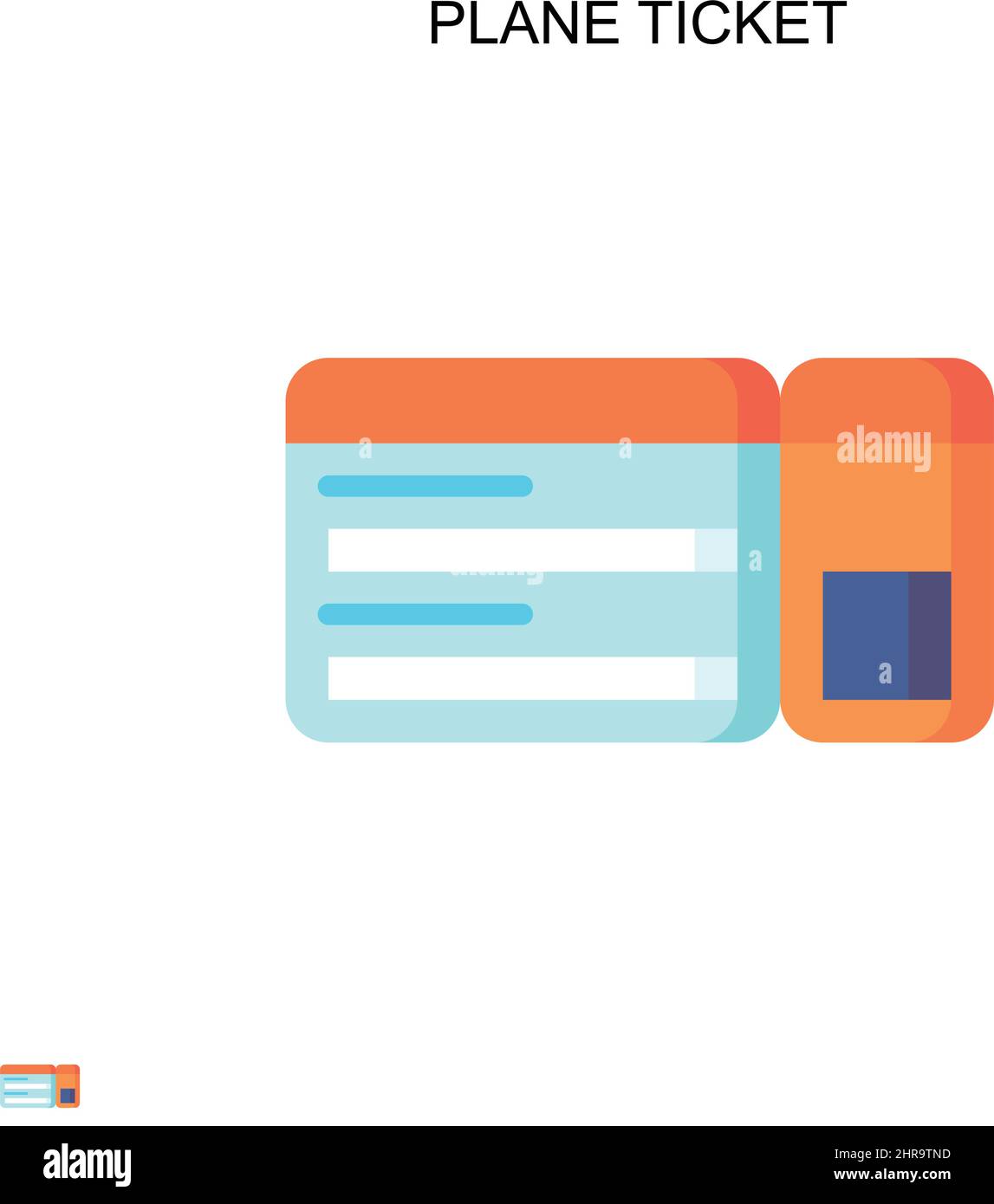 Plane ticket Simple vector icon. Illustration symbol design template ...