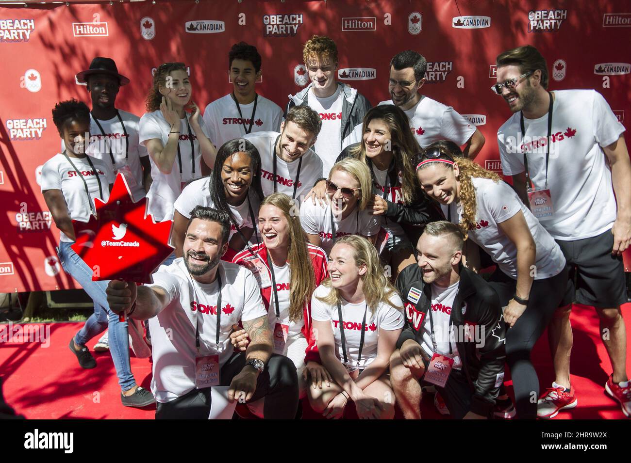 Team Canada athletes attend the 2016 Canadian Olympic Team Beach Party ...