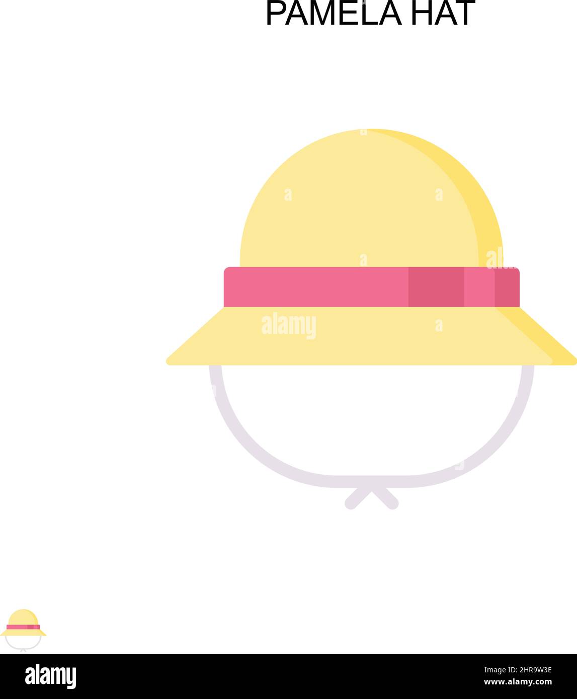 Pamela hat Simple vector icon. Illustration symbol design template for ...