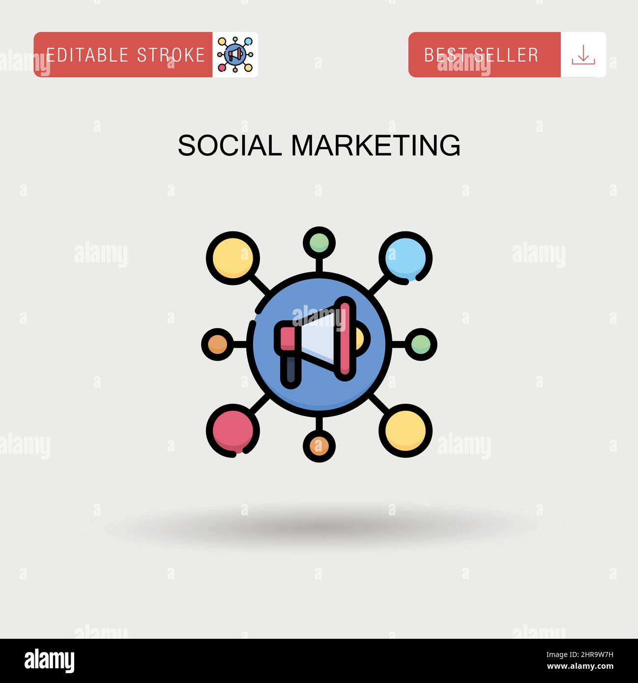 Social marketing Simple vector icon Stock Vector Image & Art - Alamy