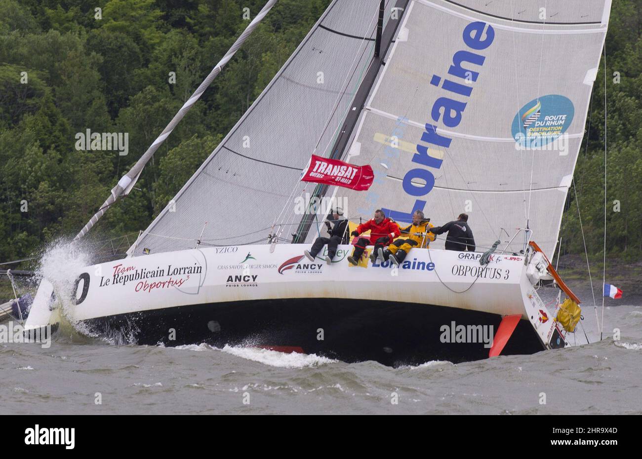 Class 40 sailboat Obportus 3 skipped by Olivier Roussey of France ...