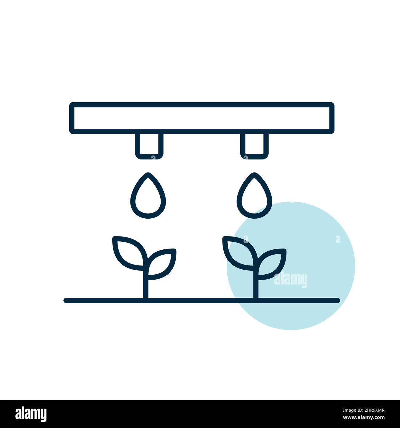 Drip irrigation system vector icon. Agriculture sign. Graph symbol for ...