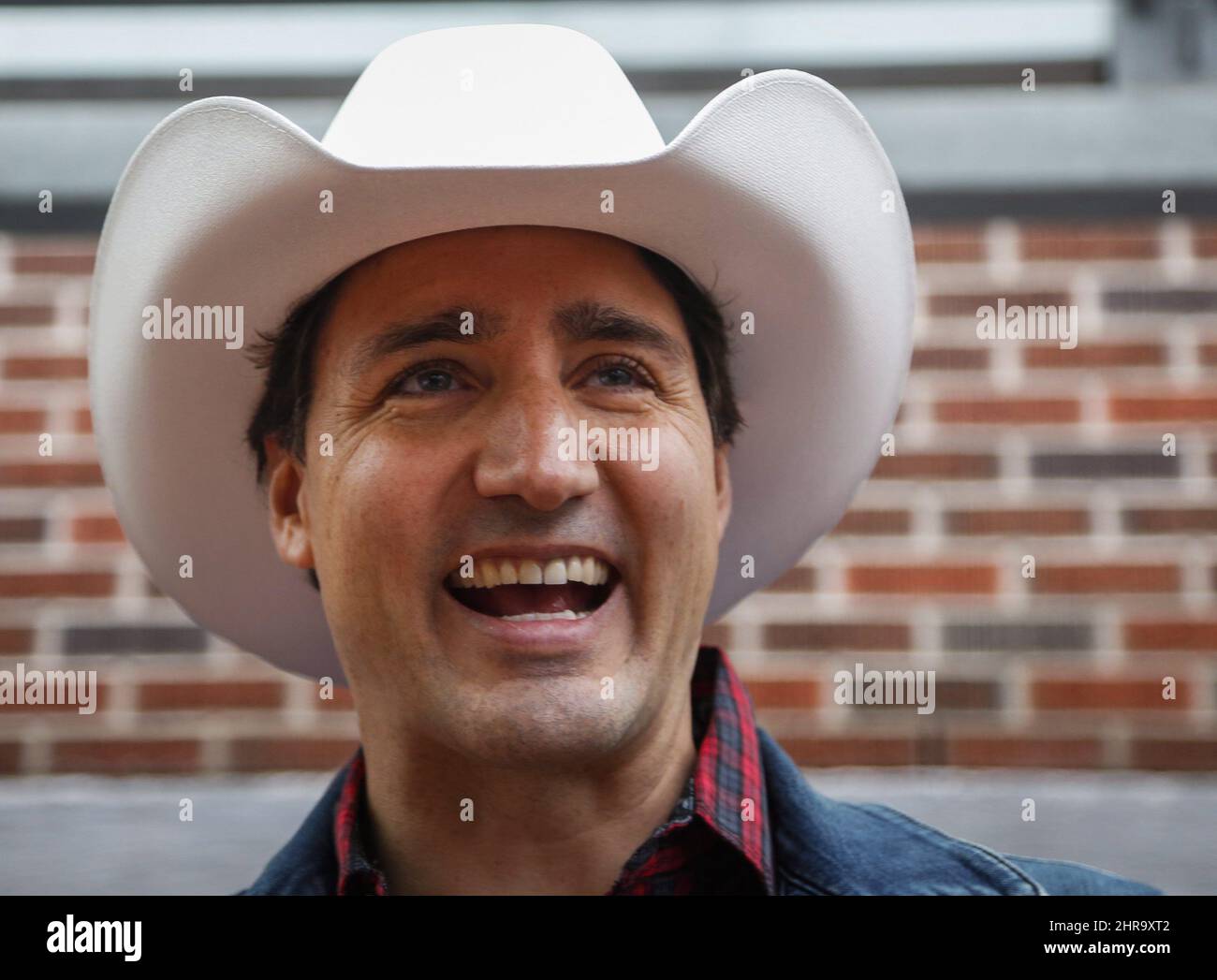 Prime Minister Justin Trudeau attends a Stampede breakfast in Calgary ...
