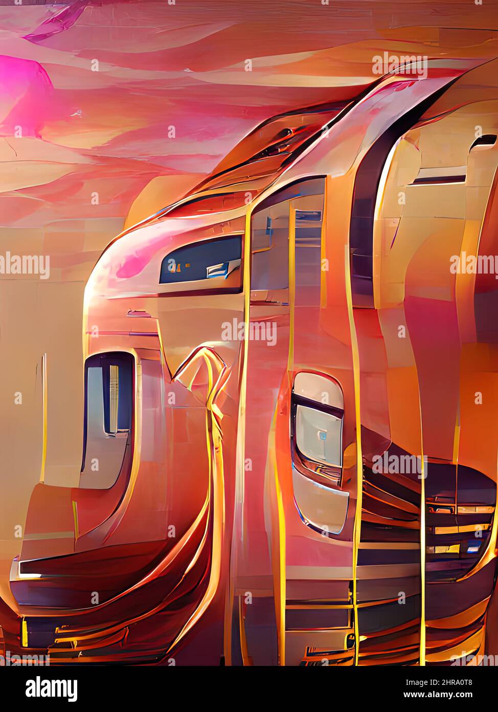 Beautiful colored drawing of steampunk machines Stock Photo - Alamy