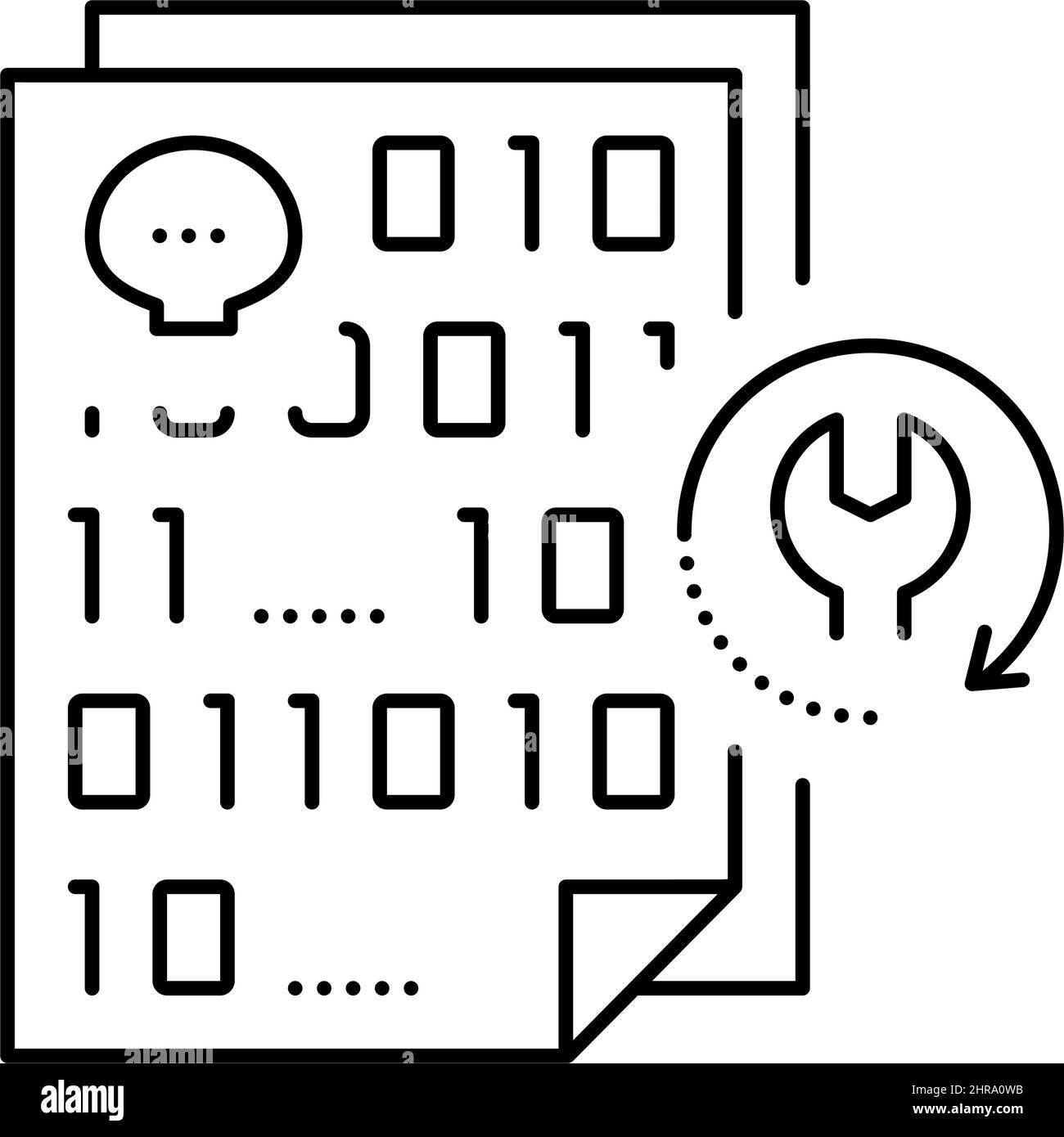 ransomware recovery services line icon vector illustration Stock Vector ...