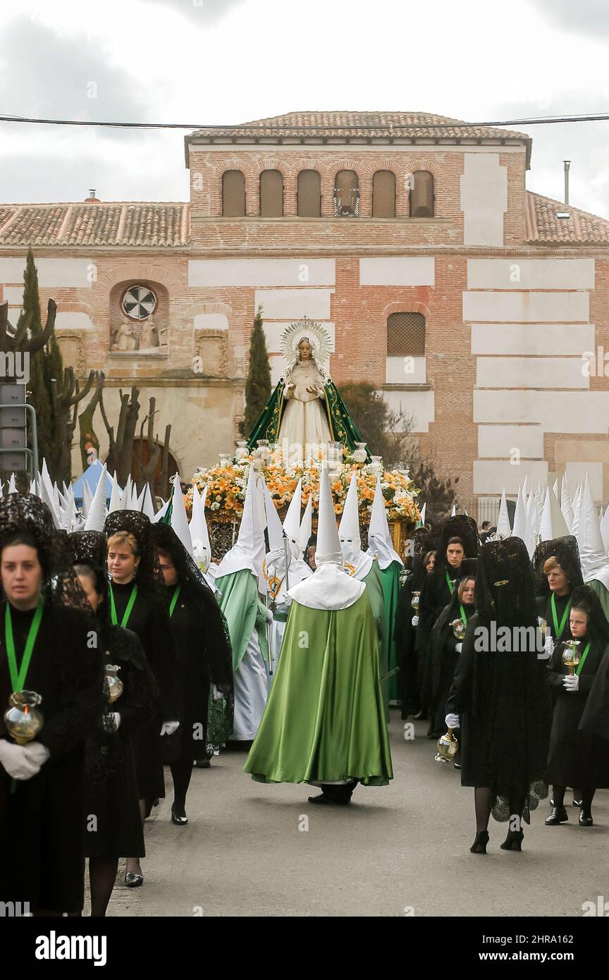 Holy Week in Zamora, Spain. Holy Thursday procession of the Brotherhood ...