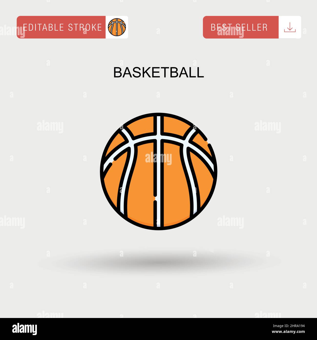 Basketball Simple vector icon Stock Vector Image & Art - Alamy