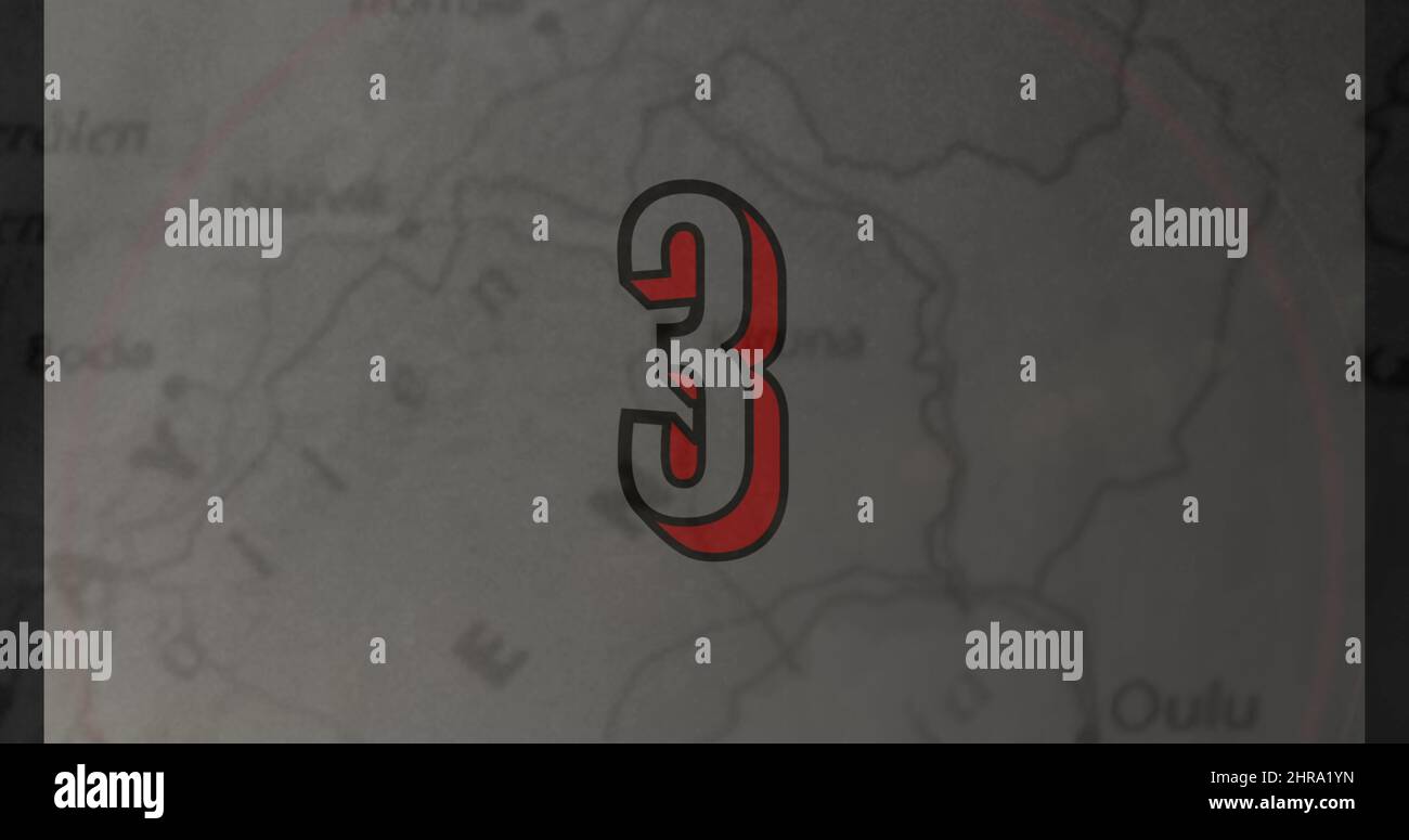 Image of changing numbers over map Stock Photo - Alamy