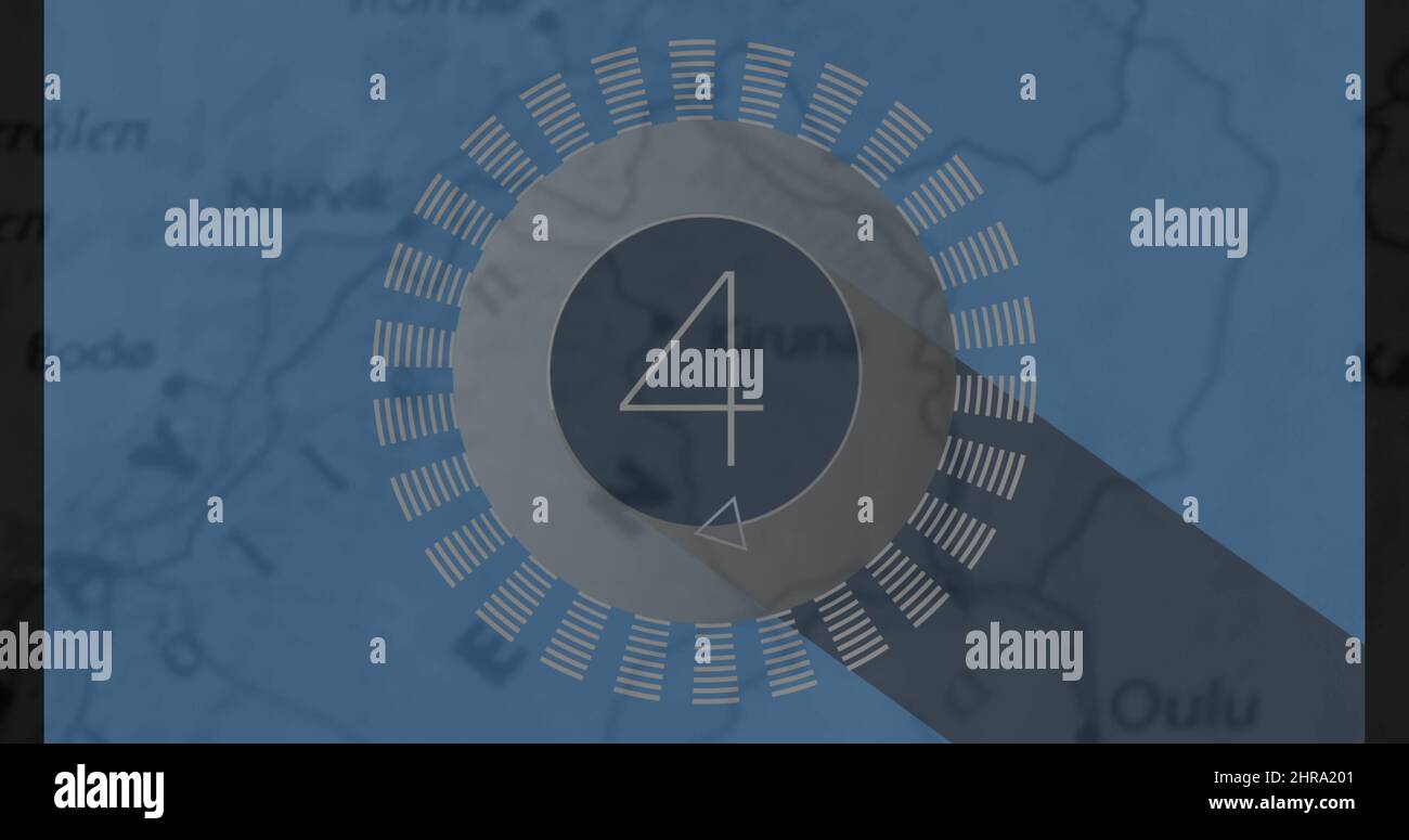 Image of changing numbers over map Stock Photo - Alamy