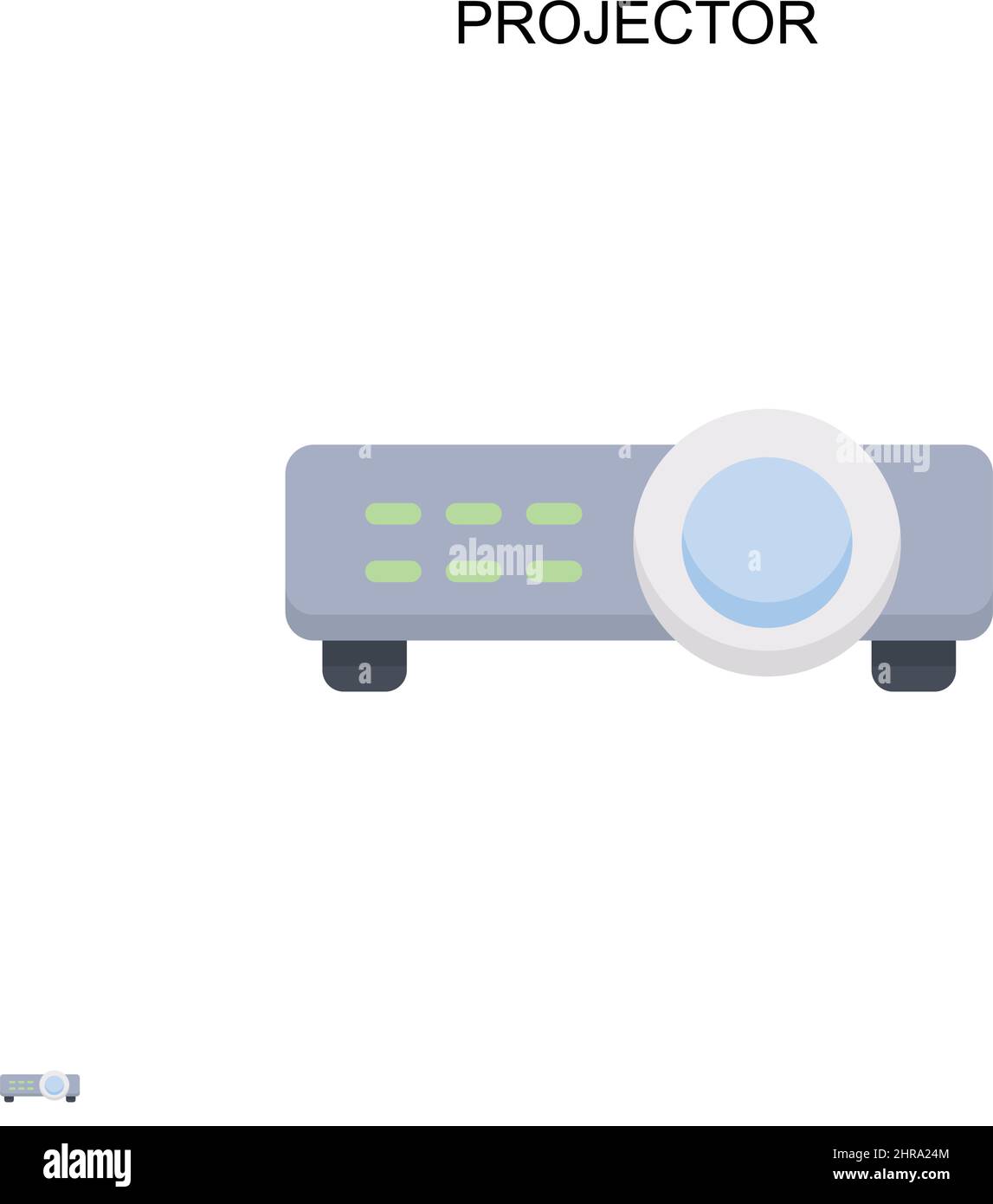 Projector Simple vector icon. Illustration symbol design template for ...