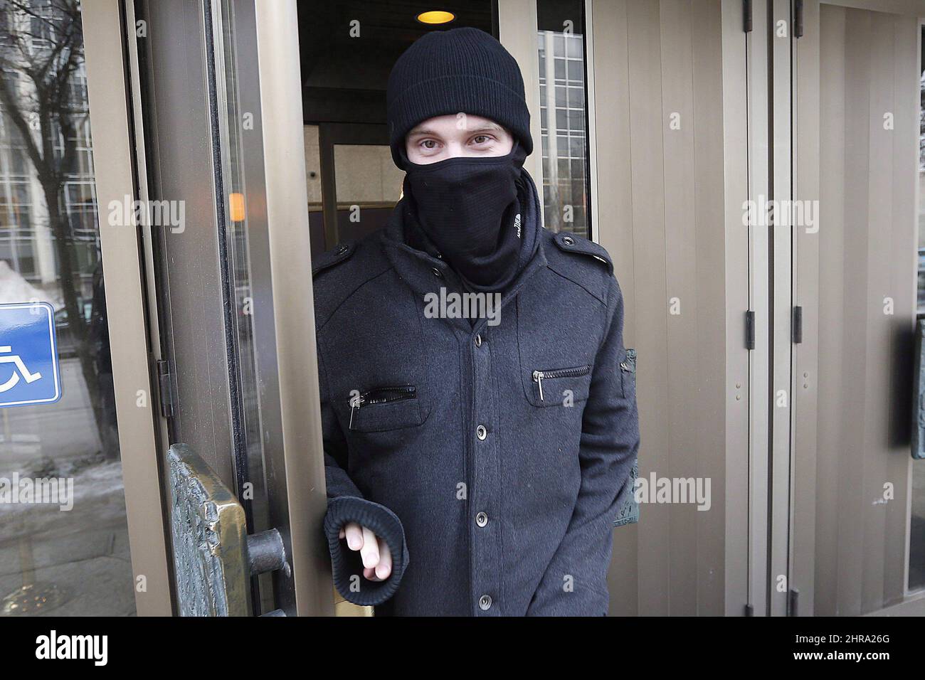 Aaron Driver leaves the Law Courts in Winnipeg, Tuesday, February 2 ...