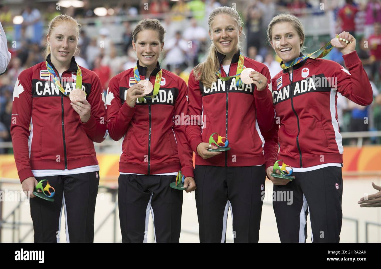 Canada's (left to right) Allison Beveridge, Jasmin Glaesser, Kirsti Lay ...