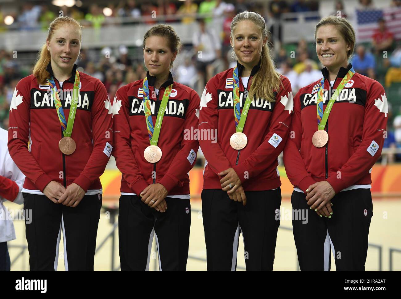 Canada's (left to right) Allison Beveridge, Jasmin Glaesser, Kirsti Lay ...