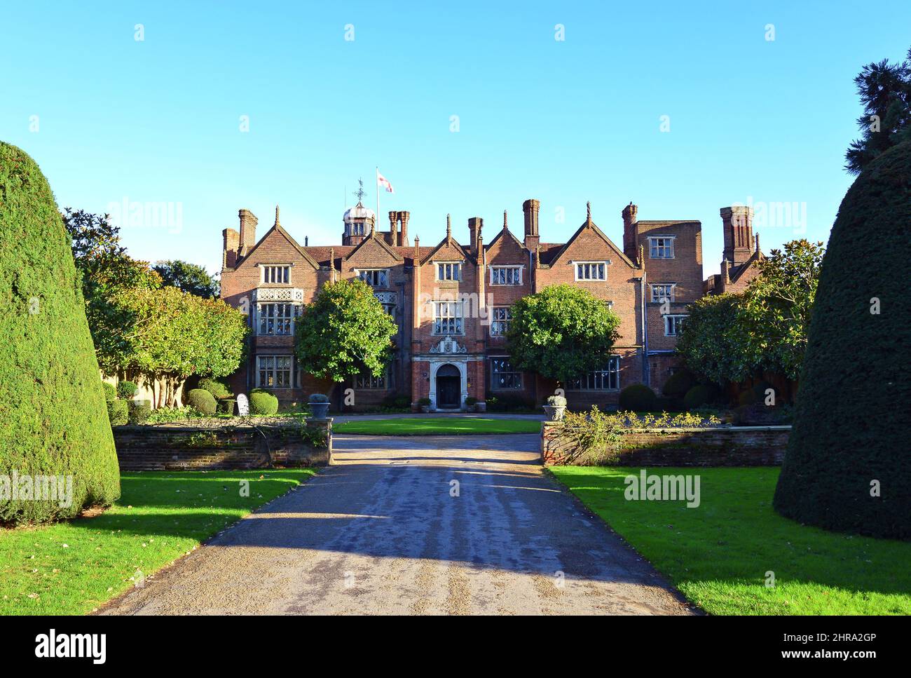 Entrance to 15th century Great Fosters Hotel, Stroude Road, Egham ...