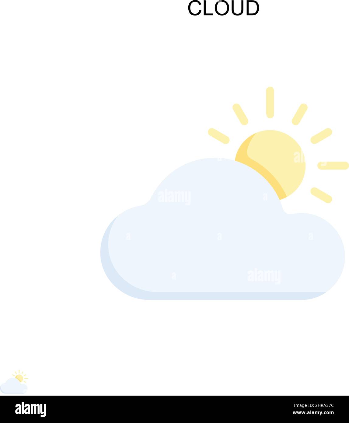 Cloud Simple vector icon. Illustration symbol design template for web ...