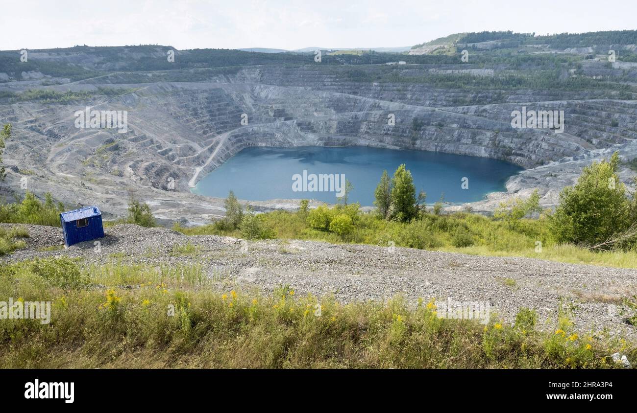 The open pit of the now closed Jeffrey mine is seen Wednesday, August ...
