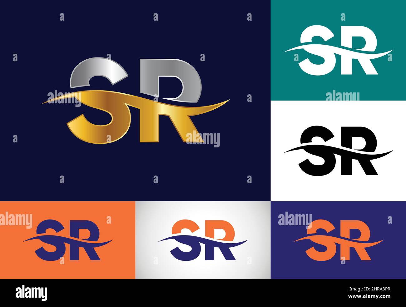 Initial Monogram Letter SR Logo Design Vector. Graphic Alphabet Symbol For Corporate Business ...