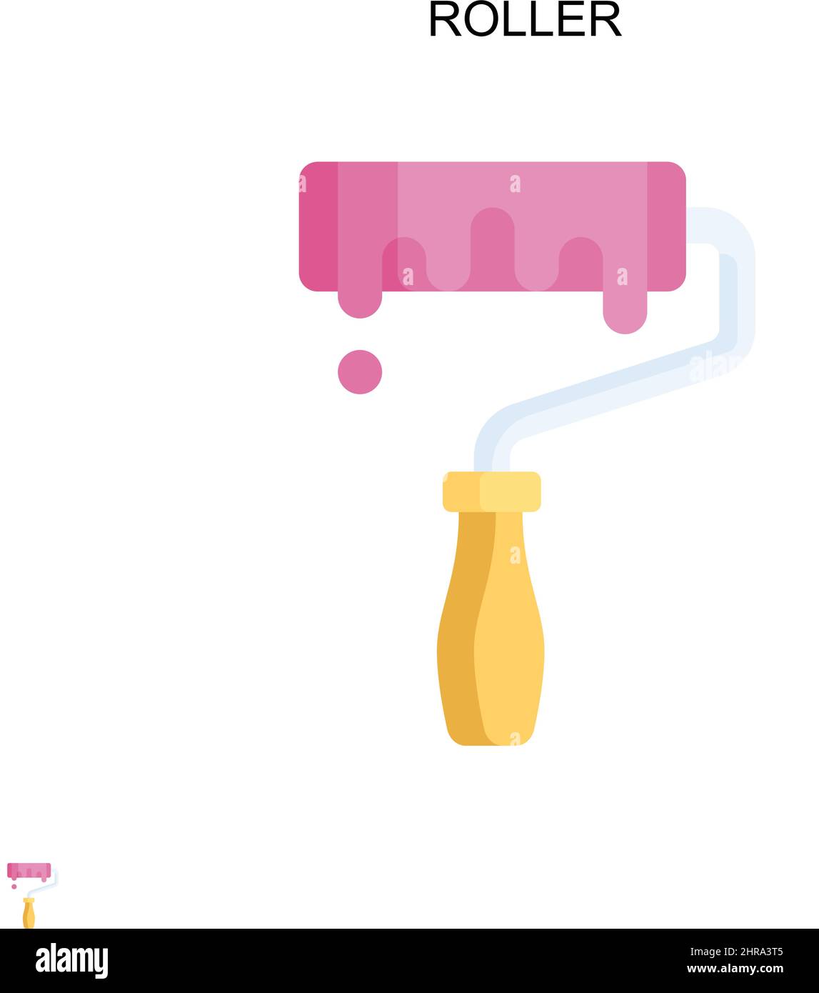 Roller Simple Vector Icon Illustration Symbol Design Template For Web Mobile Ui Element Stock