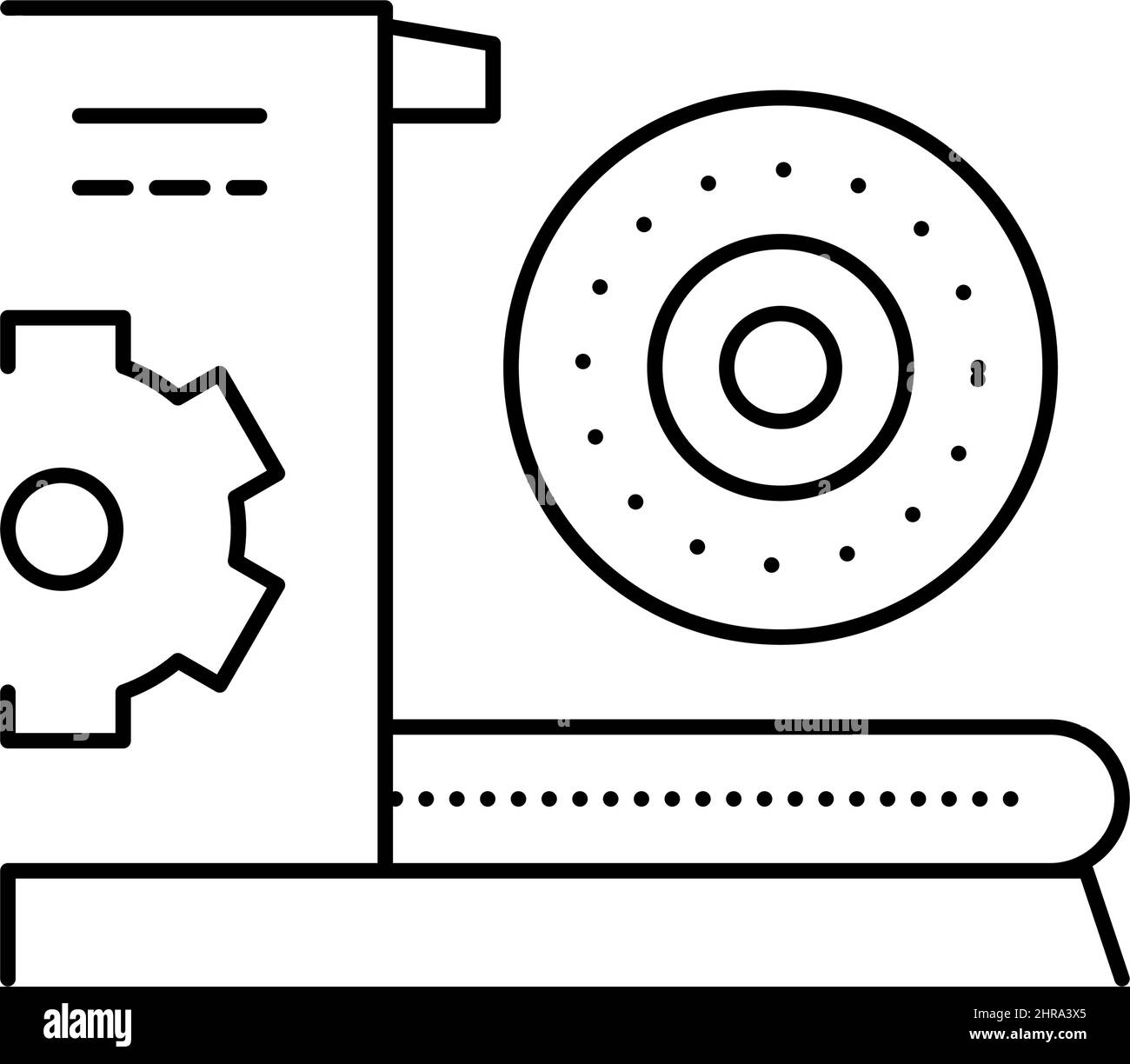 equipment and parts fabrication line icon vector illustration Stock ...