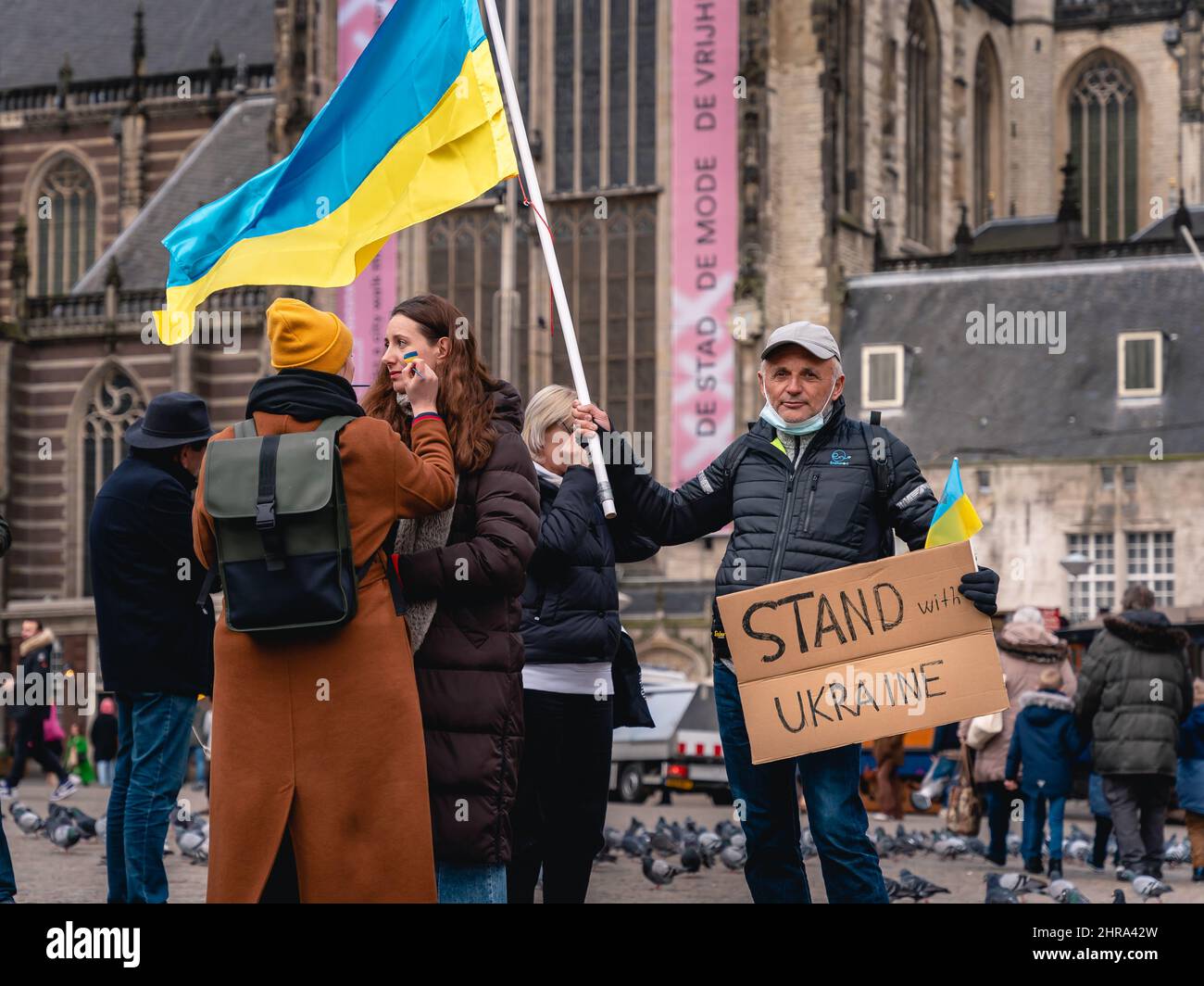 The Netherlands, Demonstration in Amsterdam for peace in Ukraine ...