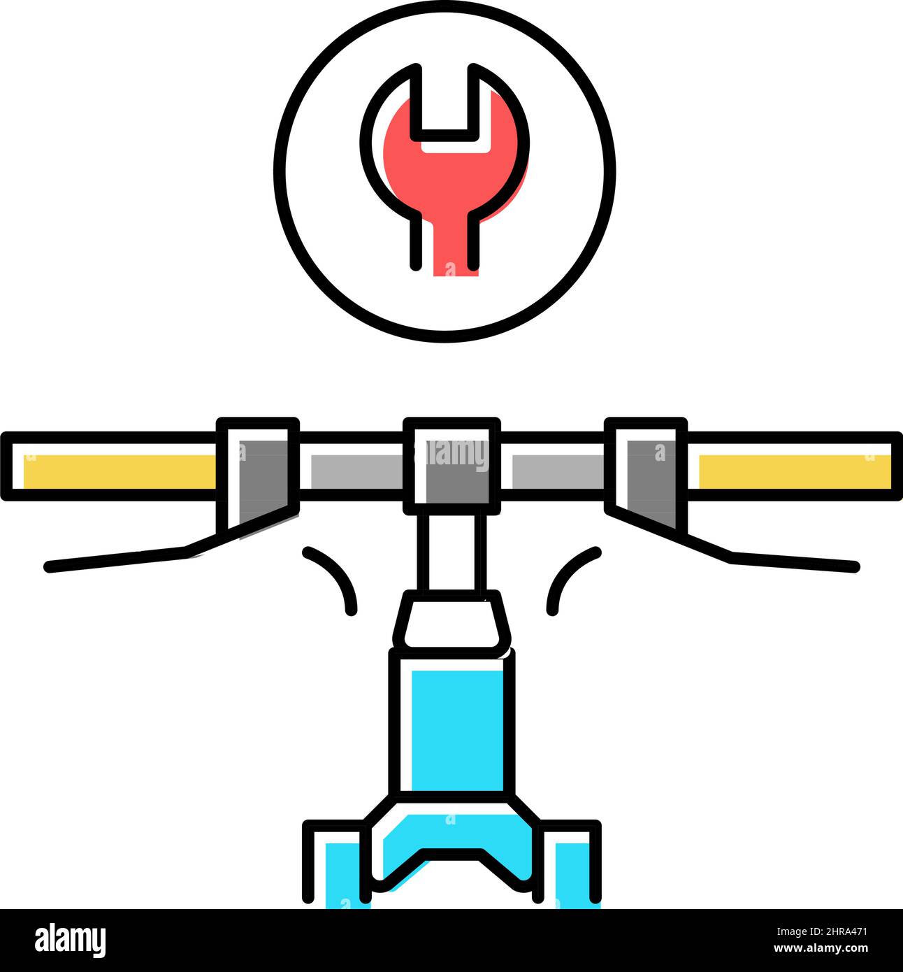 bicycle handlebar install color icon vector illustration Stock Vector ...