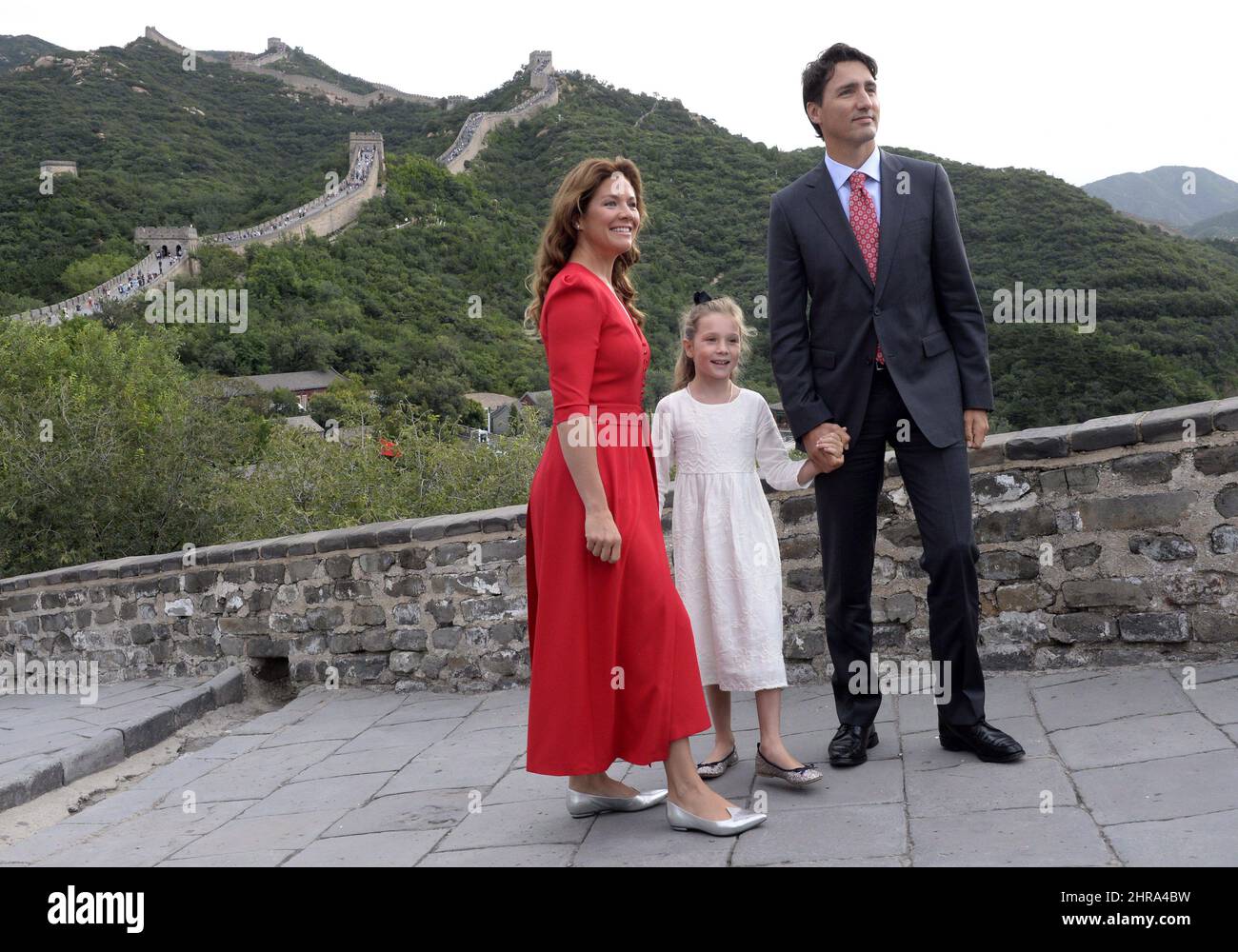 Canadian Prime Minister Justin Trudeau, his wife Sophie Gregoire, and ...