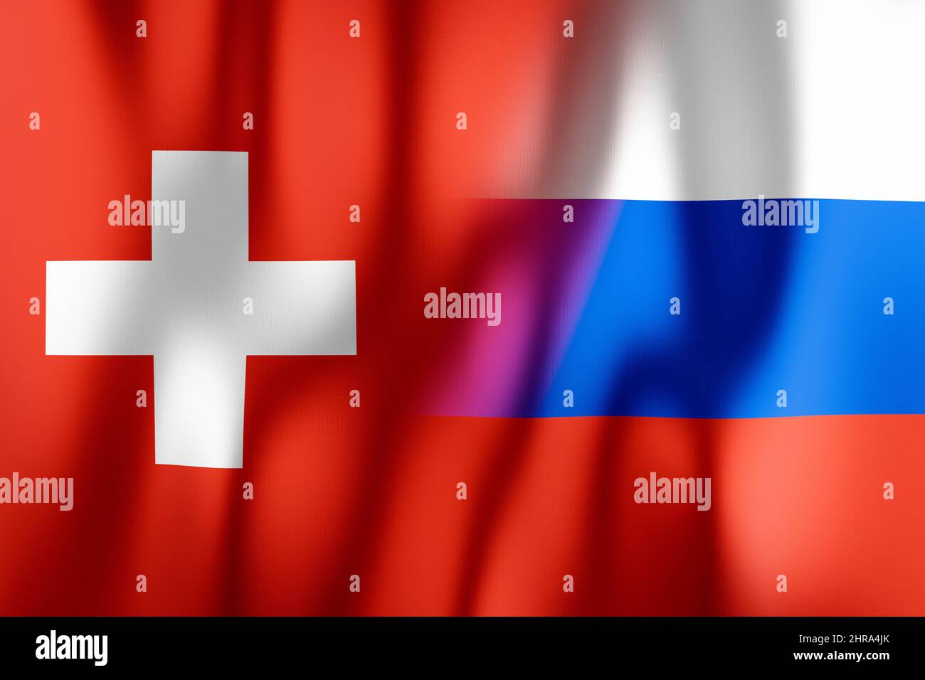 Switzerland russia two flags hi-res stock photography and images - Alamy