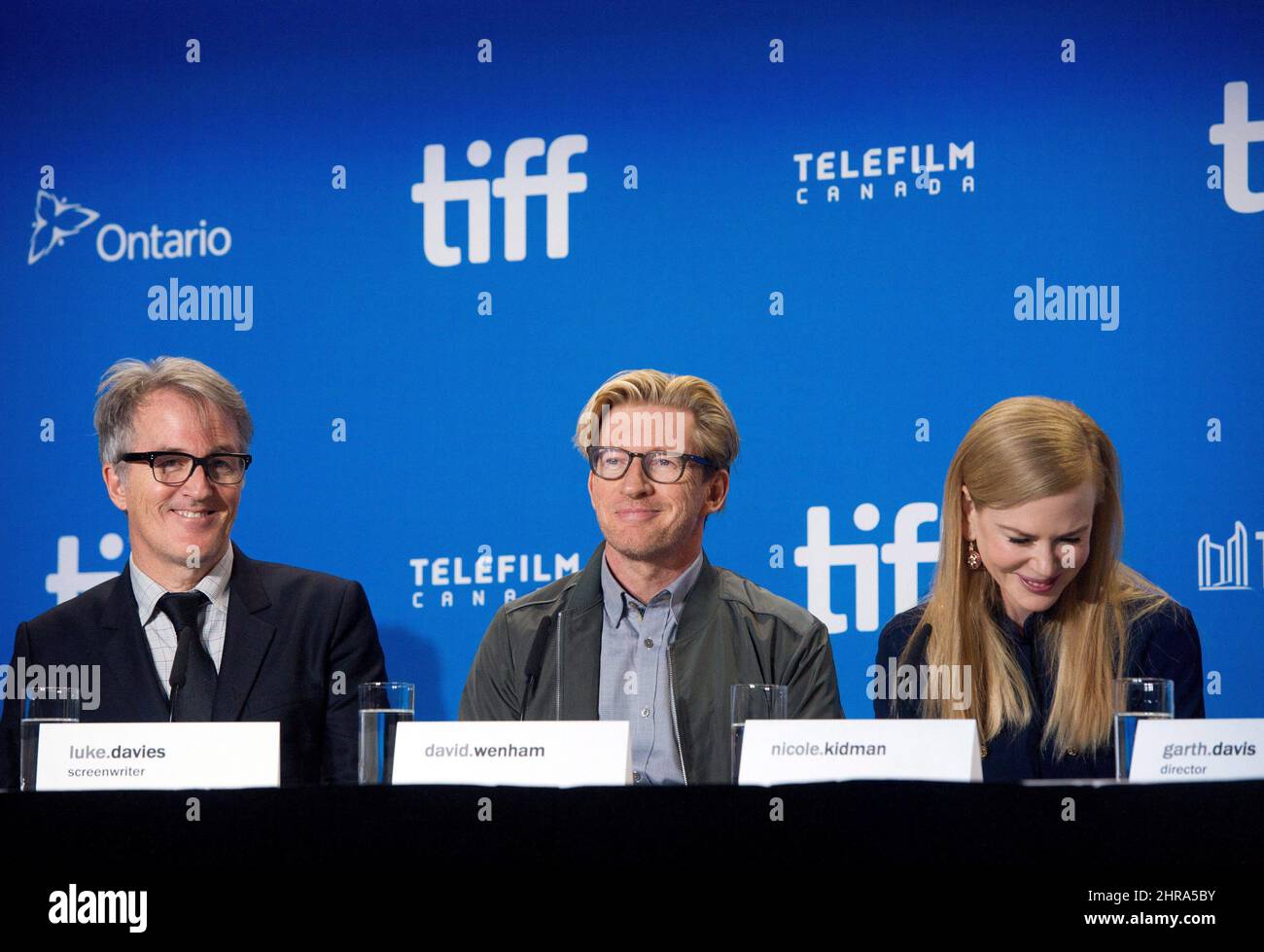 Screenwriter Luke Davies, left, and actors David Wenham and Nicole ...