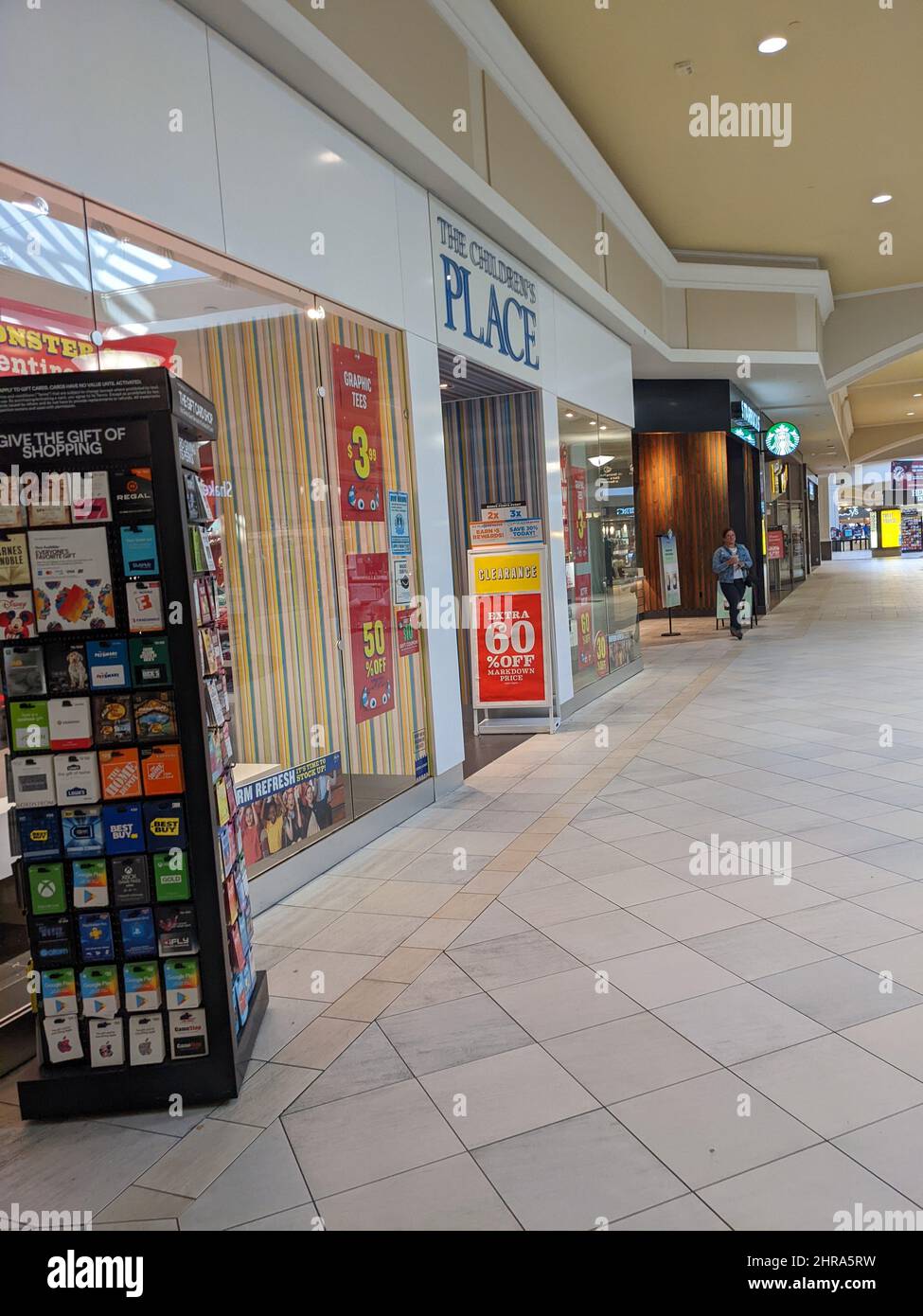 Vertical shot of shops inside a retail store Stock Photo - Alamy