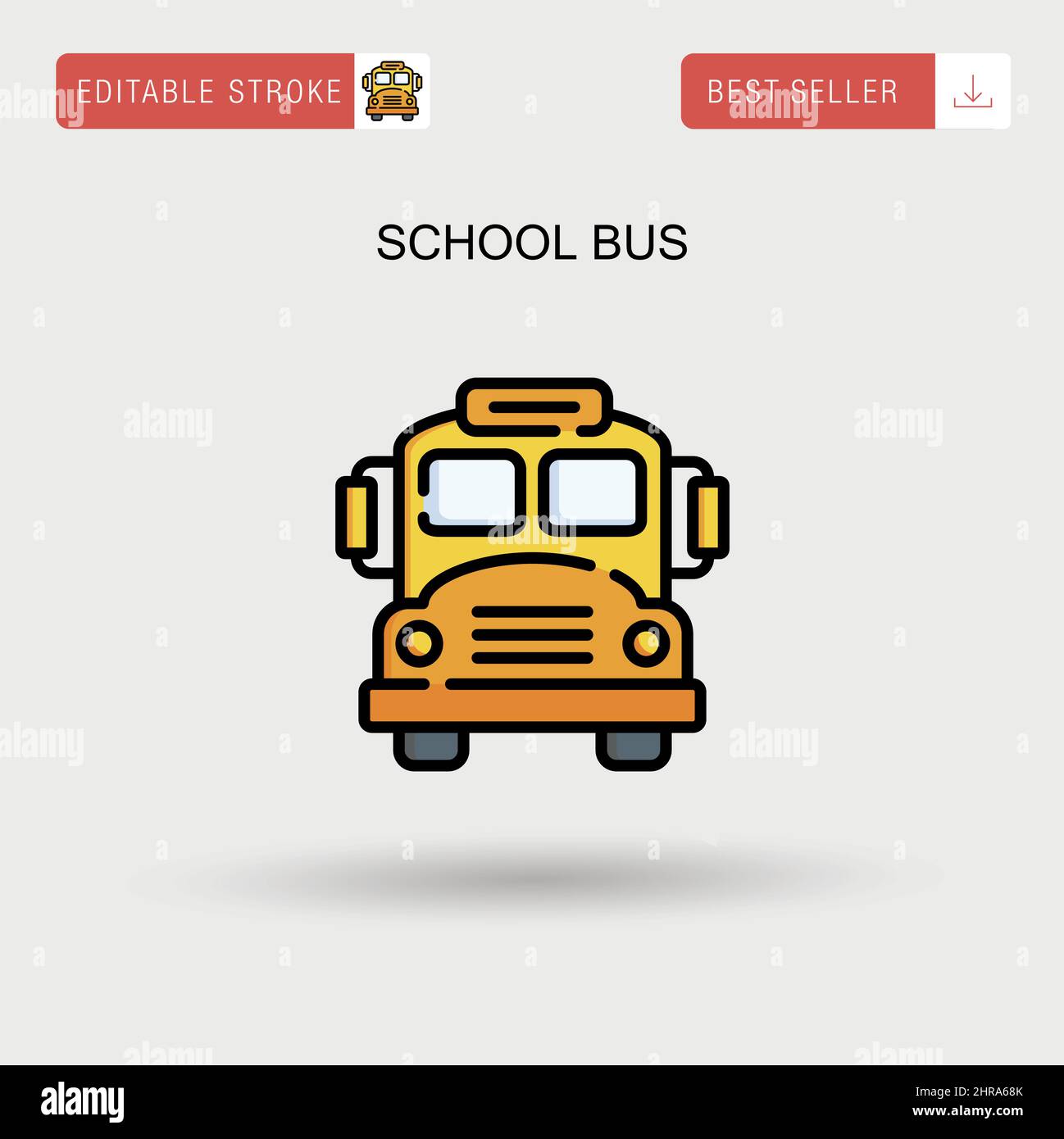 School bus icon hi-res stock photography and images - Alamy