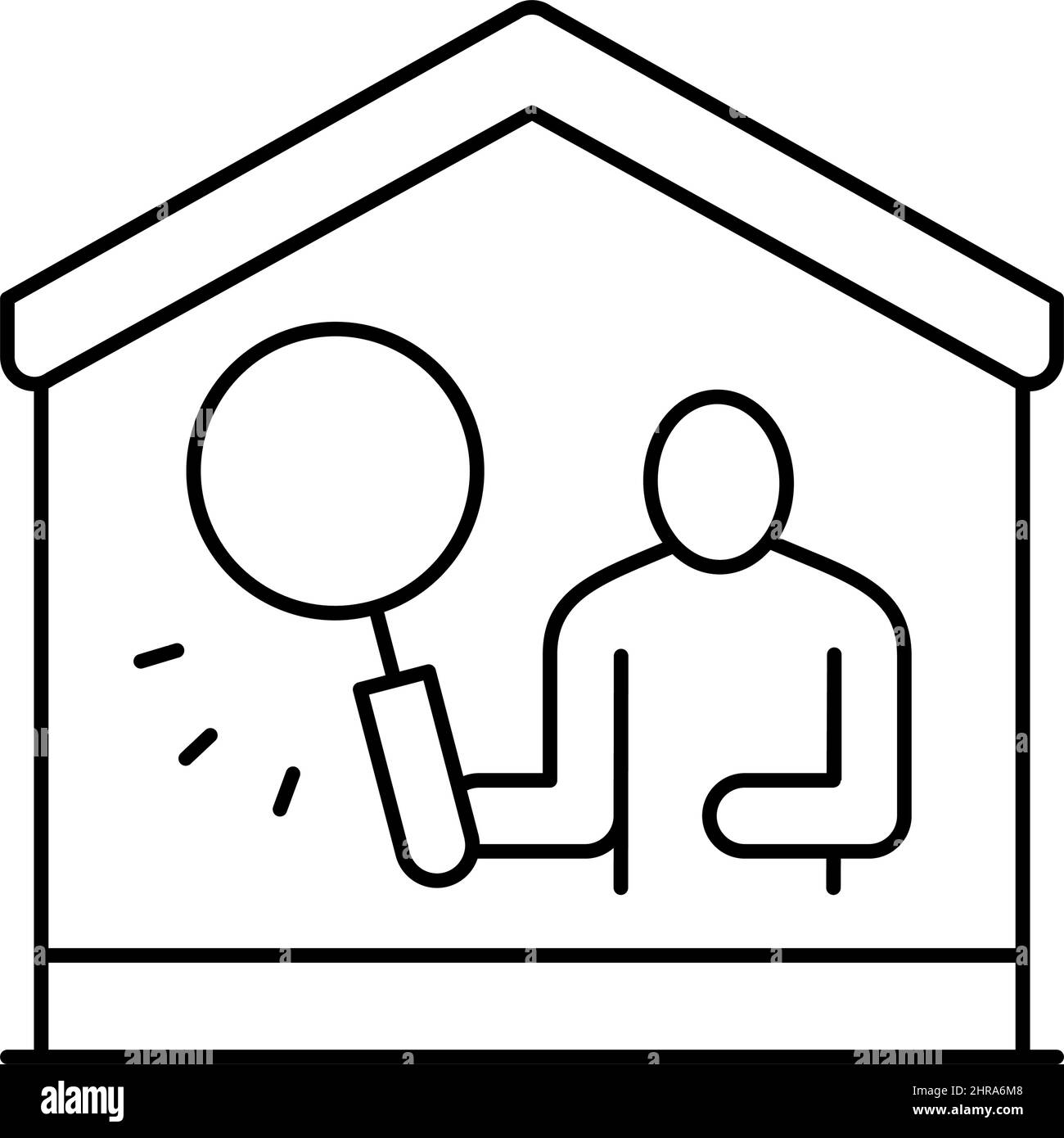 property inspection line icon vector illustration Stock Vector Image ...